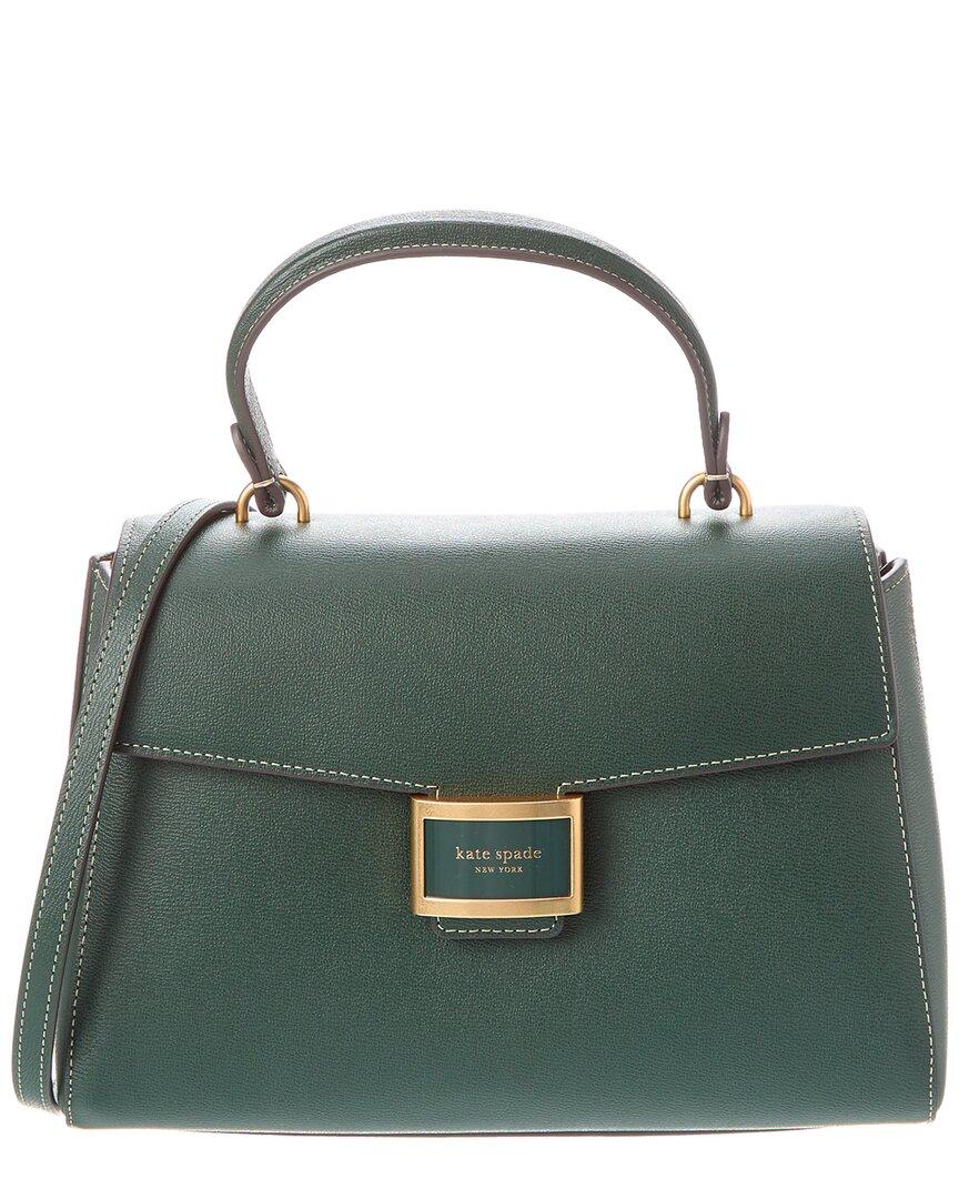 Kate Spade Katy Medium Leather Top Handle Bag in Green | Lyst
