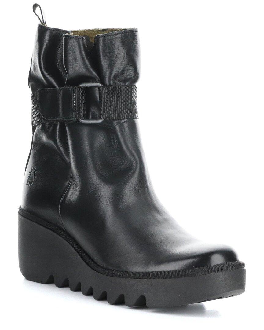 Fly London Blit Leather Boot in Black | Lyst