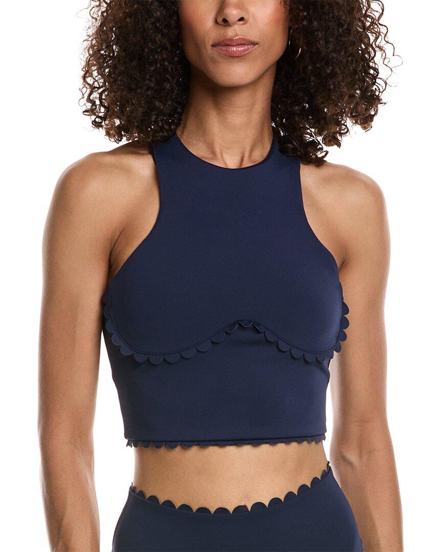 IVL COLLECTIVE Scallop Corset Tank in Blue | Lyst