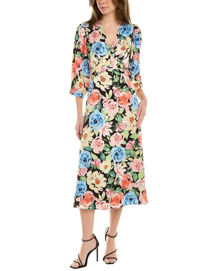 Maggy London Satin Midi Dress In Black Lyst Uk