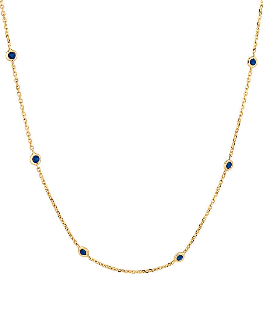 Ariana Rabbani 14k 0.30 Ct. Tw. Sapphire Necklace in Metallic - Lyst