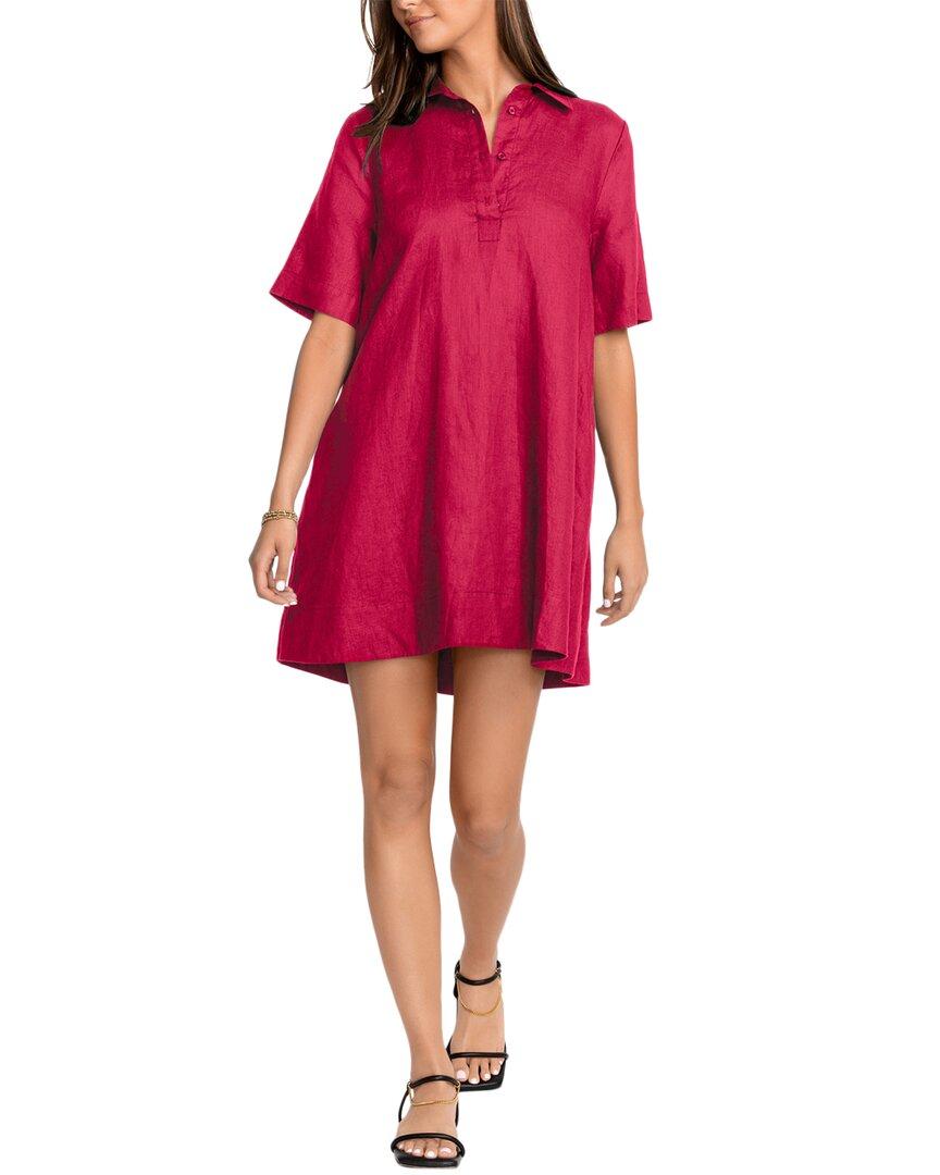 Johnny Was Linen Polo Dress in Red | Lyst