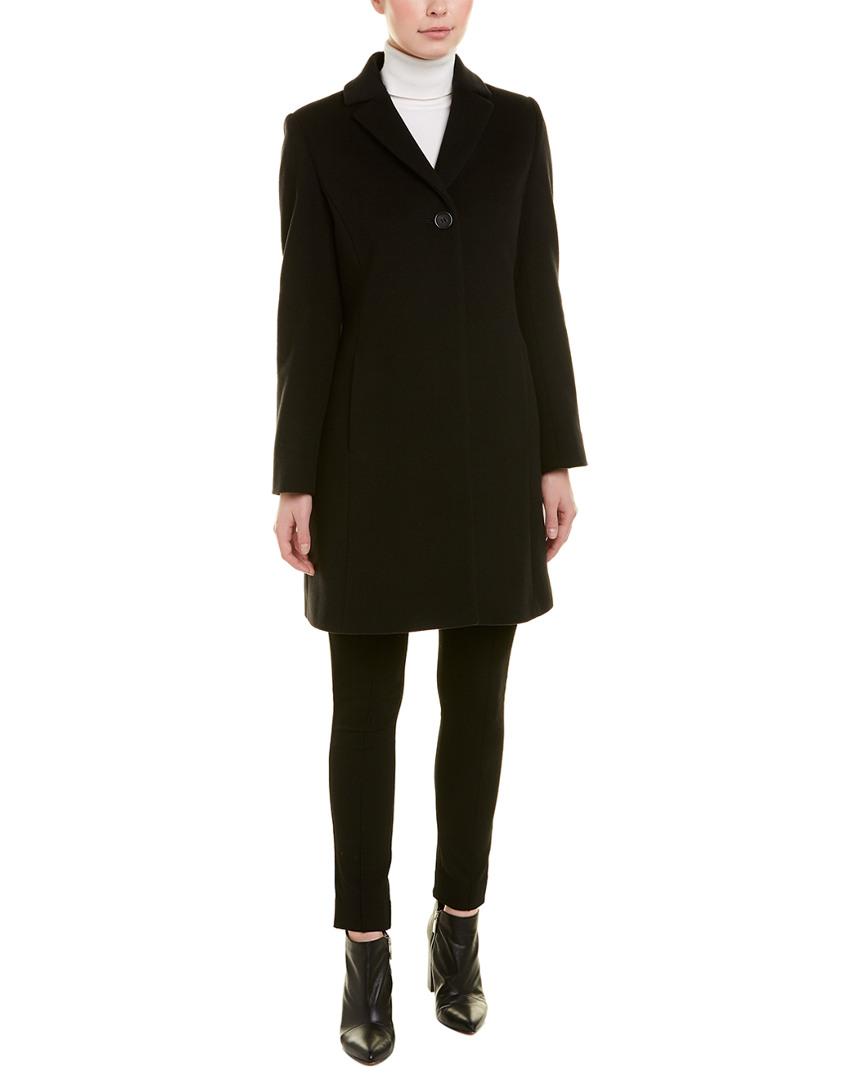 Cinzia Rocca Wool & Cashmere-blend Coat in Black - Lyst