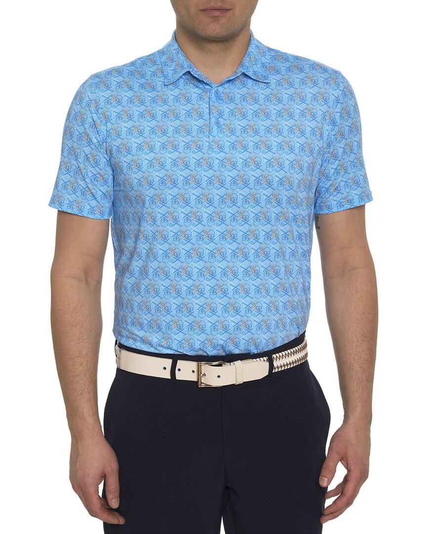 Robert Graham Iron Skull Knit Polo Shirt in Blue for Men | Lyst