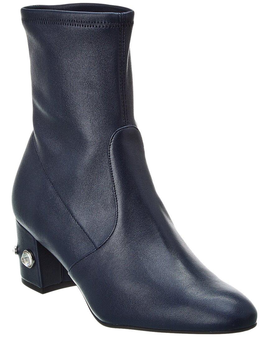 Stuart Weitzman Allshine 60 Leather Bootie in Blue | Lyst