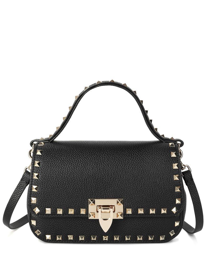 Tiffany & Fred Paris Studded Leather Crossbody in Black | Lyst