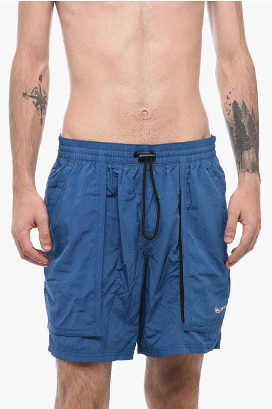 Nike Rip-Stop Check Swim Shorts With 3 Pockets in Blue for Men | Lyst UK