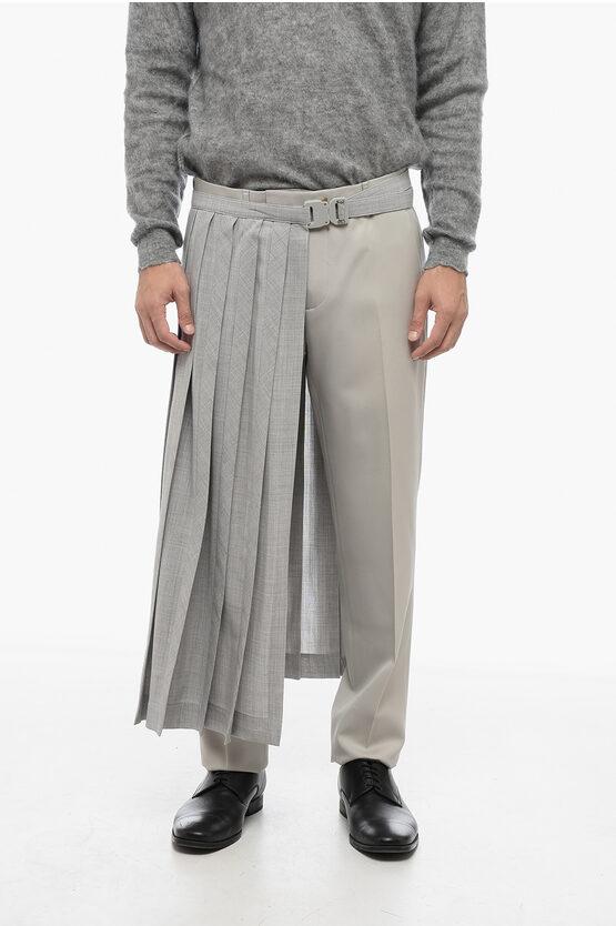Dior Wool Kilt With Buckle in Grey for Men | Lyst UK
