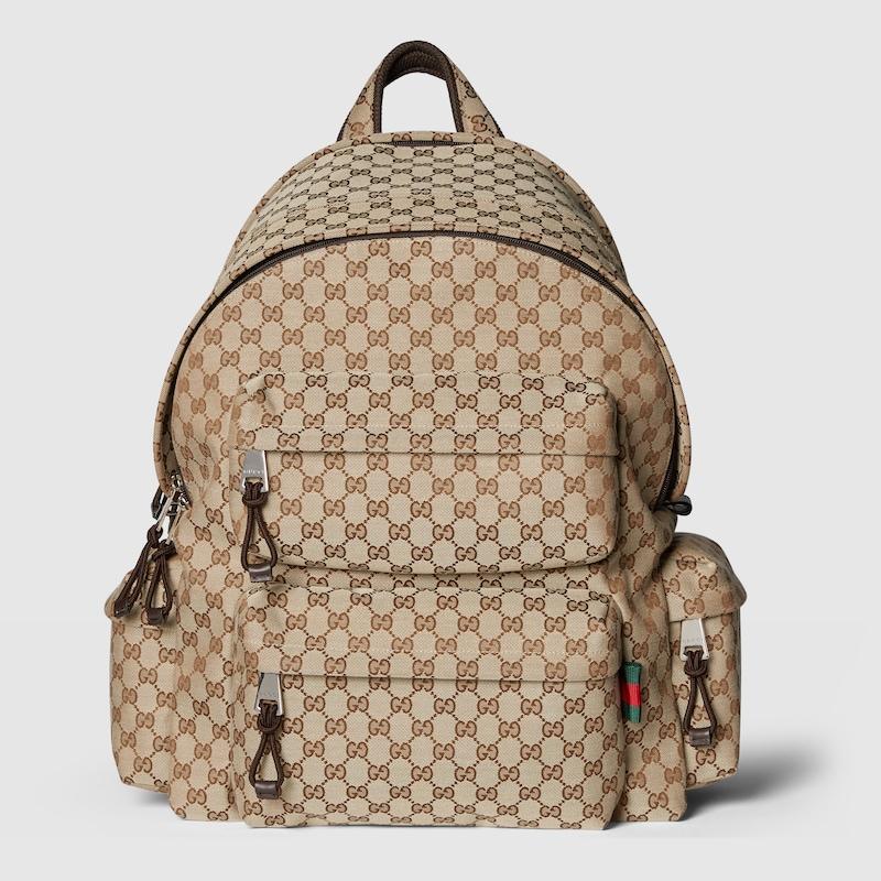 Gucci Large Backpack With Logo, , Gg Canvas in Brown for Men | Lyst
