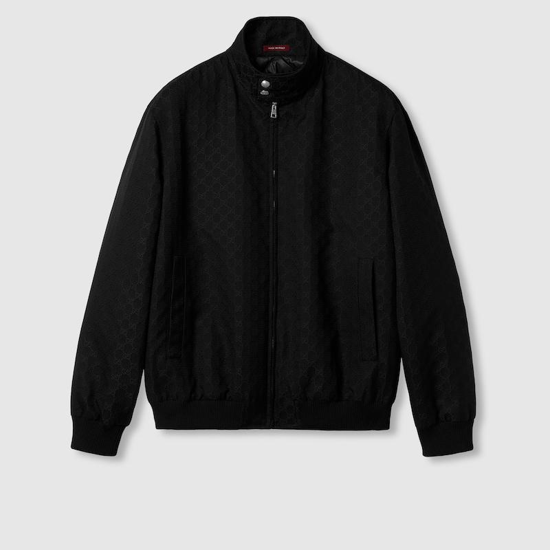 Gucci Gg Cotton Ripstop Jacket, , , Ready-To-Wear in Black for Men | Lyst