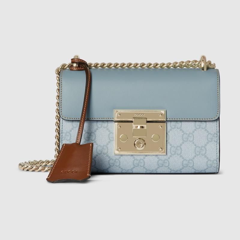 Gucci Padlock Small Shoulder Bag, , Gg Canvas in Blue | Lyst
