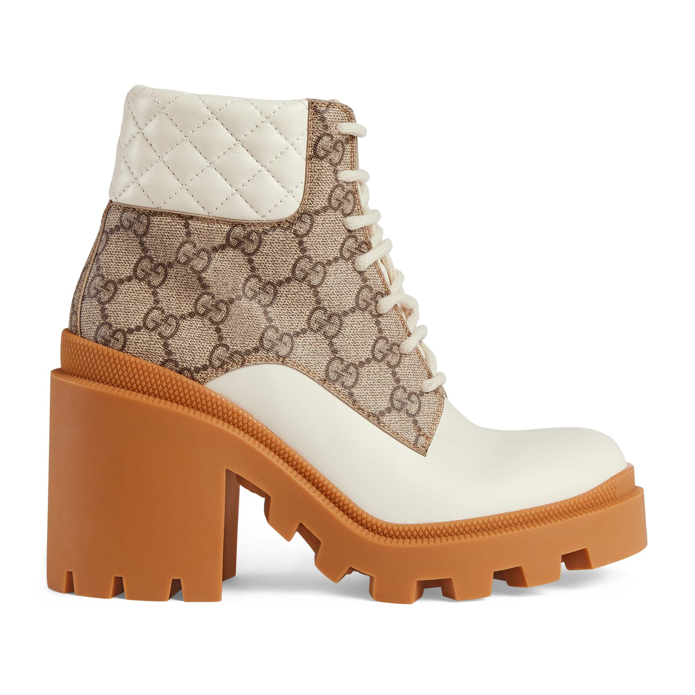 Gucci GG Ankle Boot in Brown | Lyst