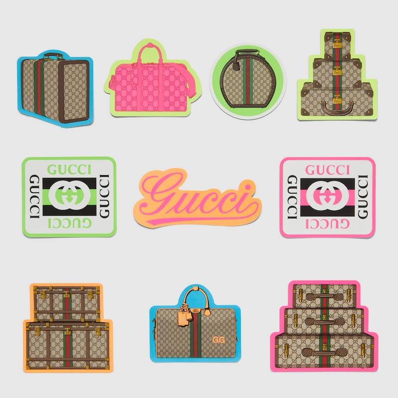 Gucci Valigeria Luggage Stickers in Green for Men | Lyst