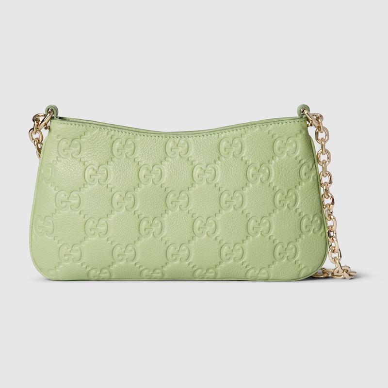 Gucci Gg Emblem Super Mini Bag, Original Gg Fabric in Green | Lyst