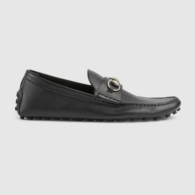 Gucci Byorn Horsebit-embellished Leather Driving Shoes in Black for Men ...