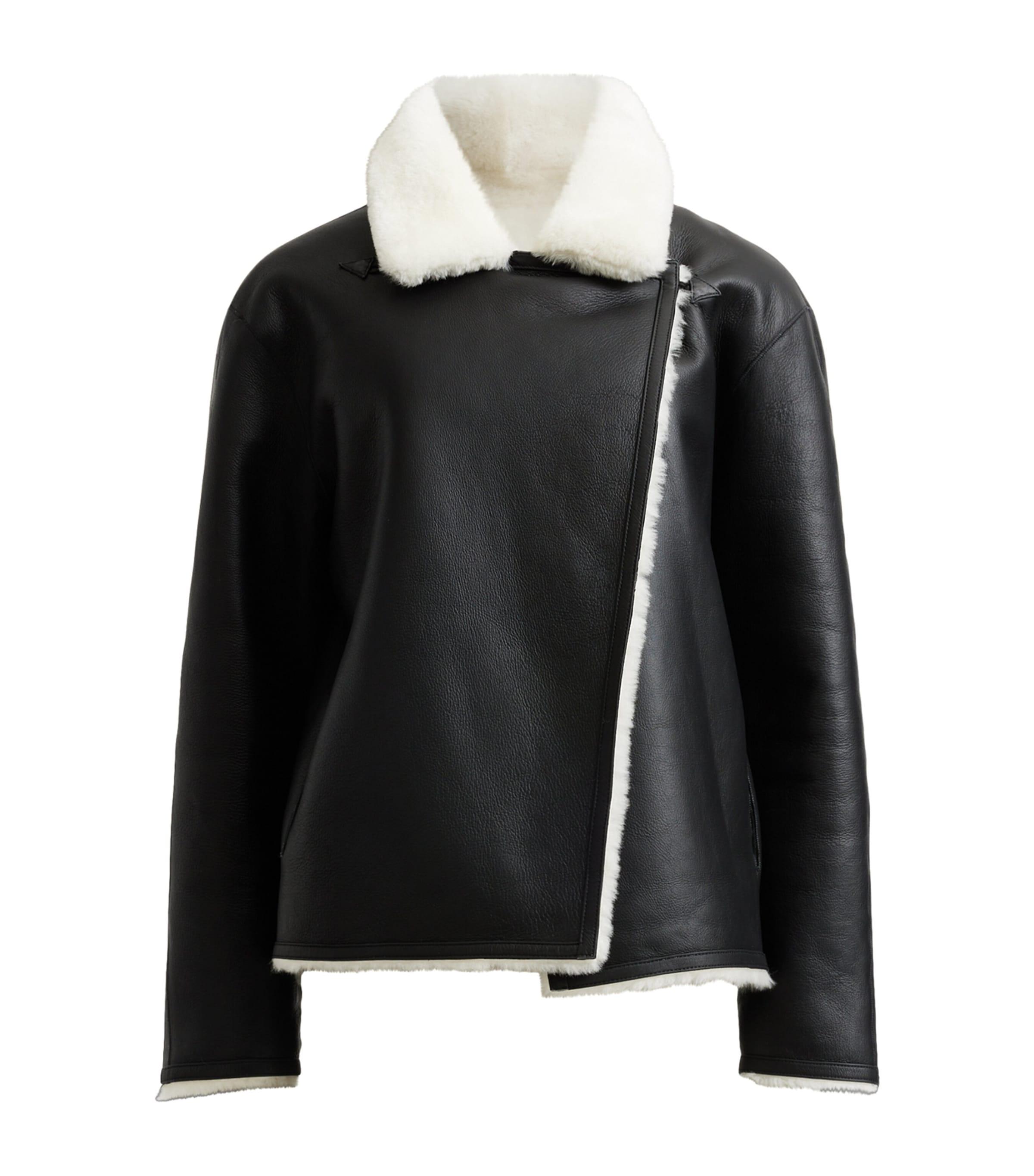 AllSaints Reversible Shearling-Lined Anita Jacket in Black | Lyst