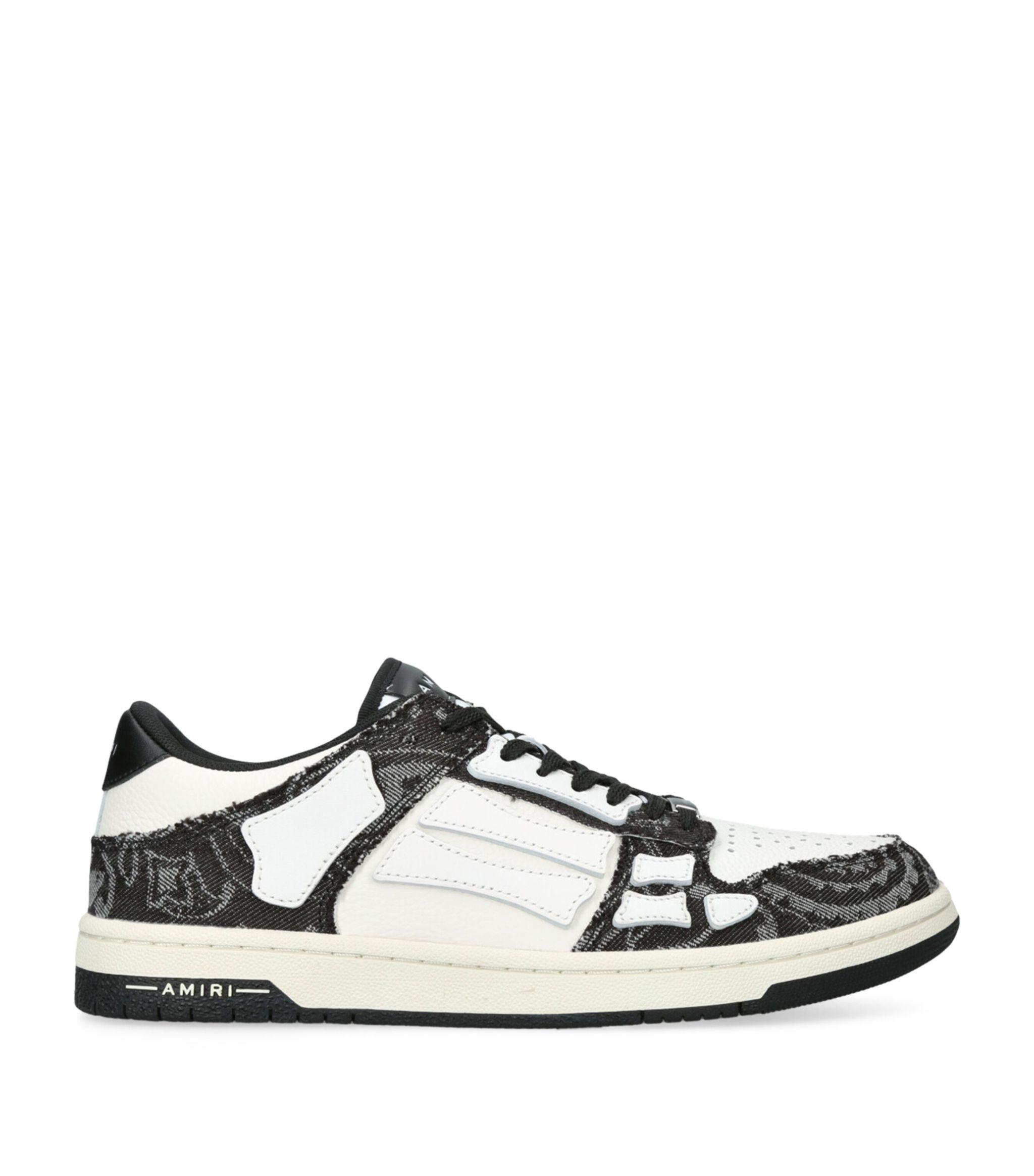 Amiri Leather Skel Low Skeleton Sneakers in White for Men | Lyst