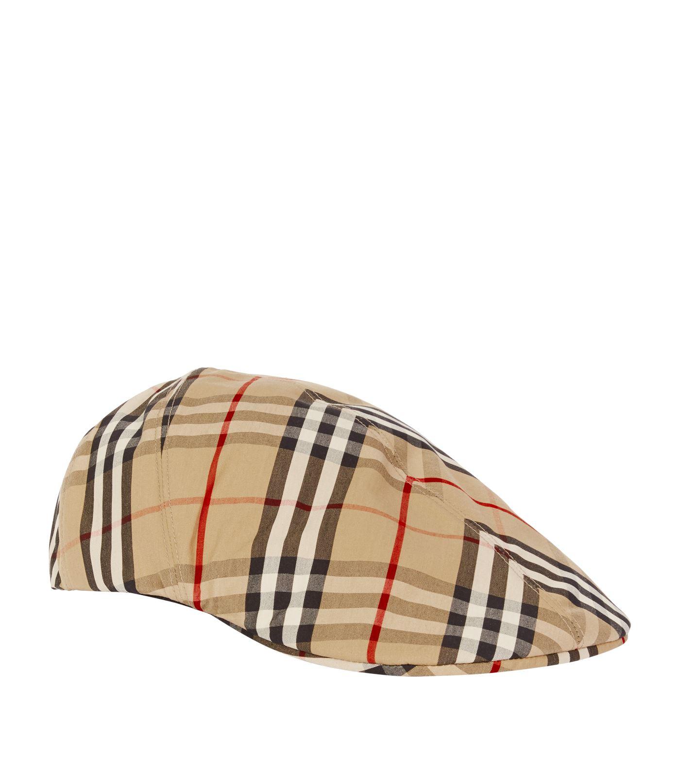 Burberry Cotton Nova Check Flat Cap in Beige (Natural) for Men - Lyst