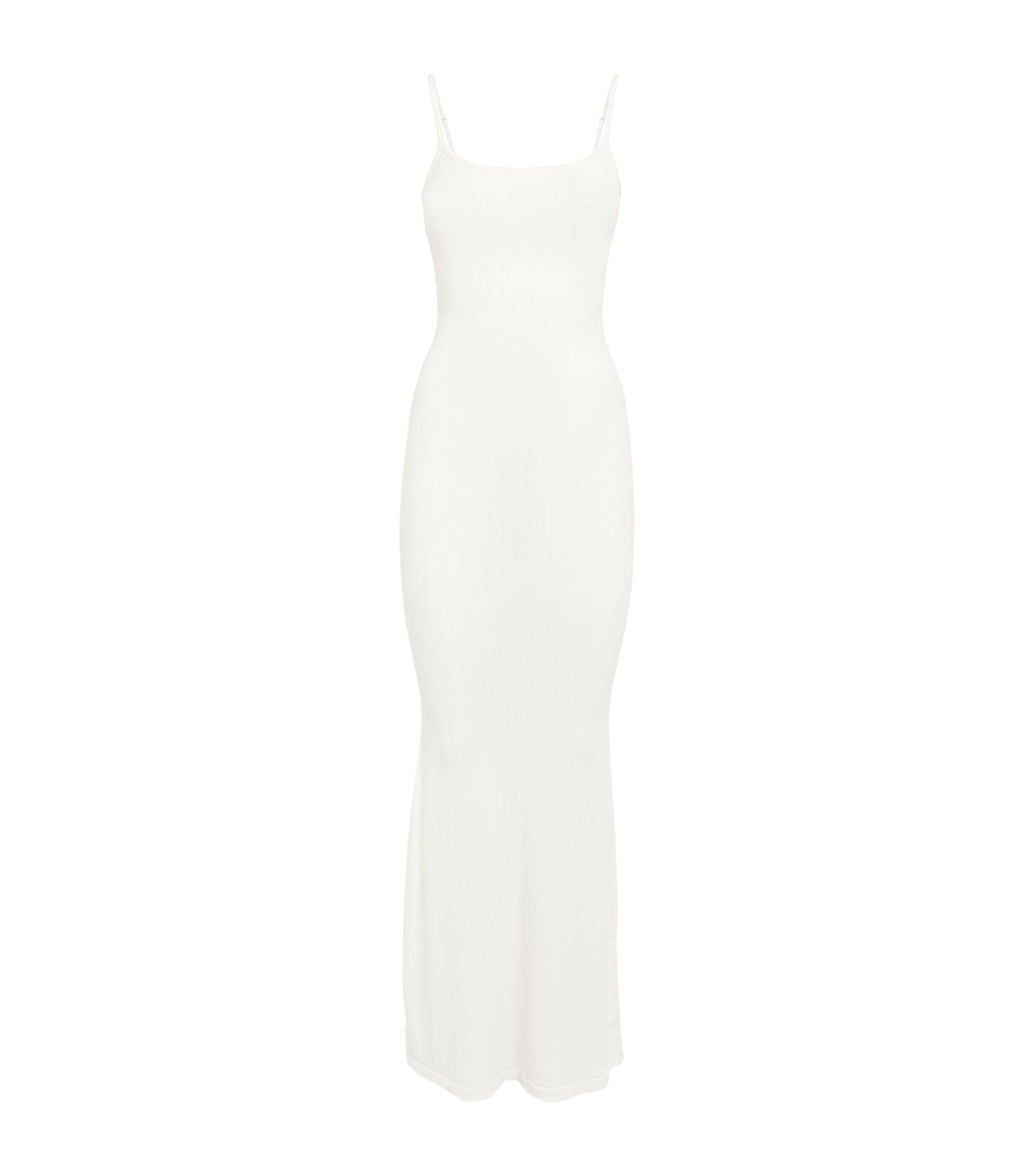 Skims Soft Lounge Long Slip Dress in White | Lyst