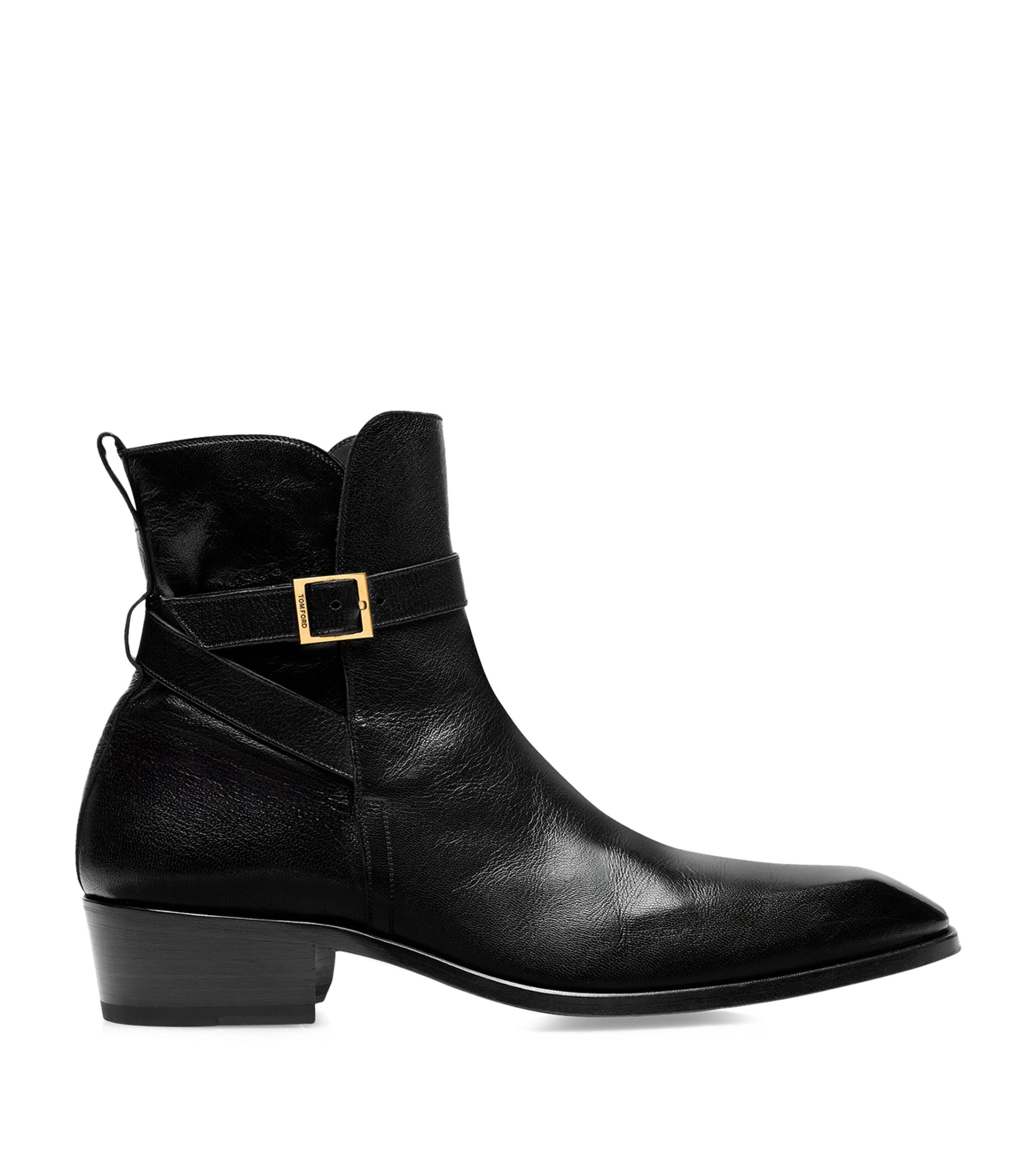 Tom Ford Leather Kenneth Chelsea Boots in Black for Men | Lyst