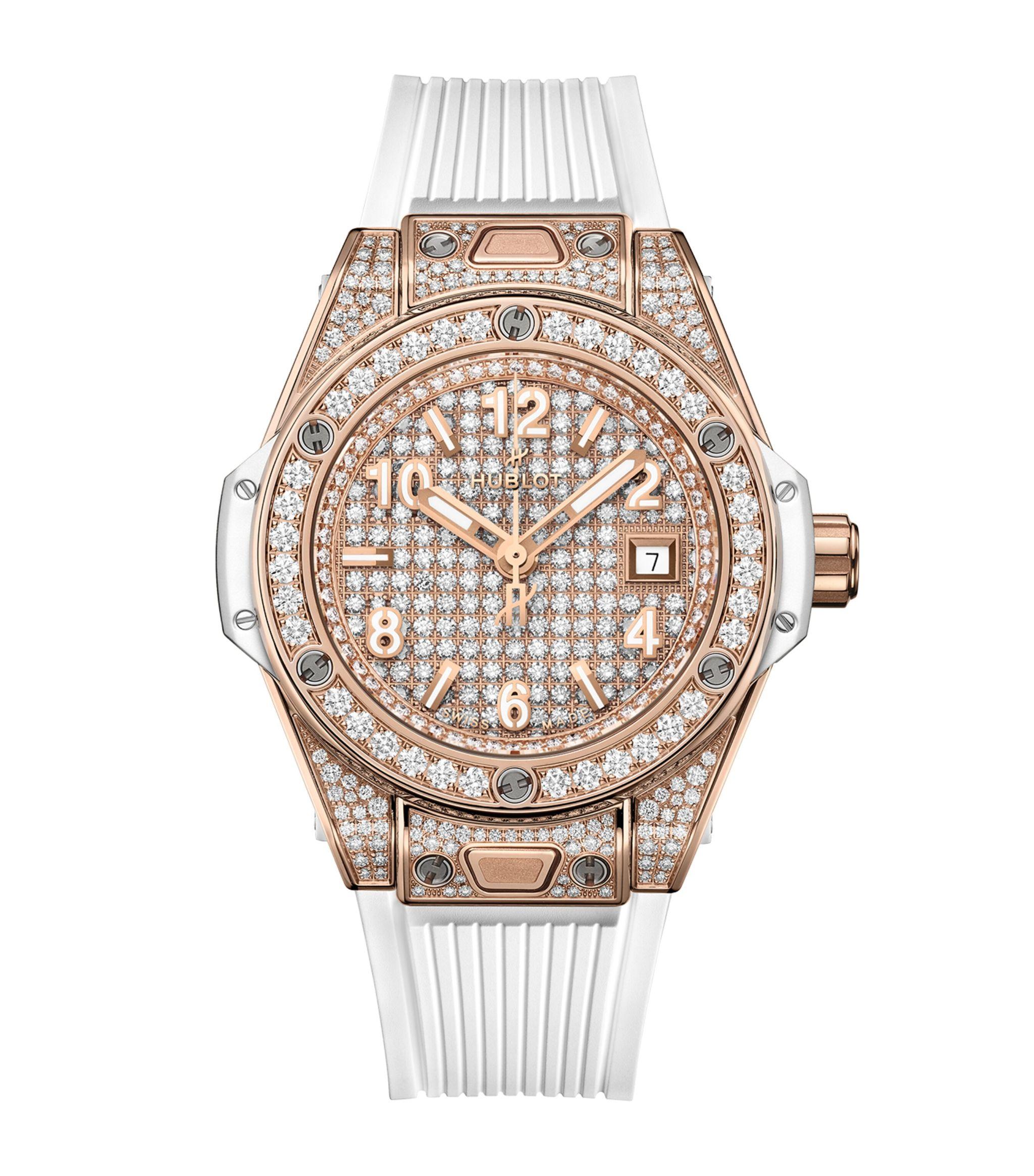 Hublot King Gold And Full Pavé Diamond Big Bang One Click Watch 33mm in ...