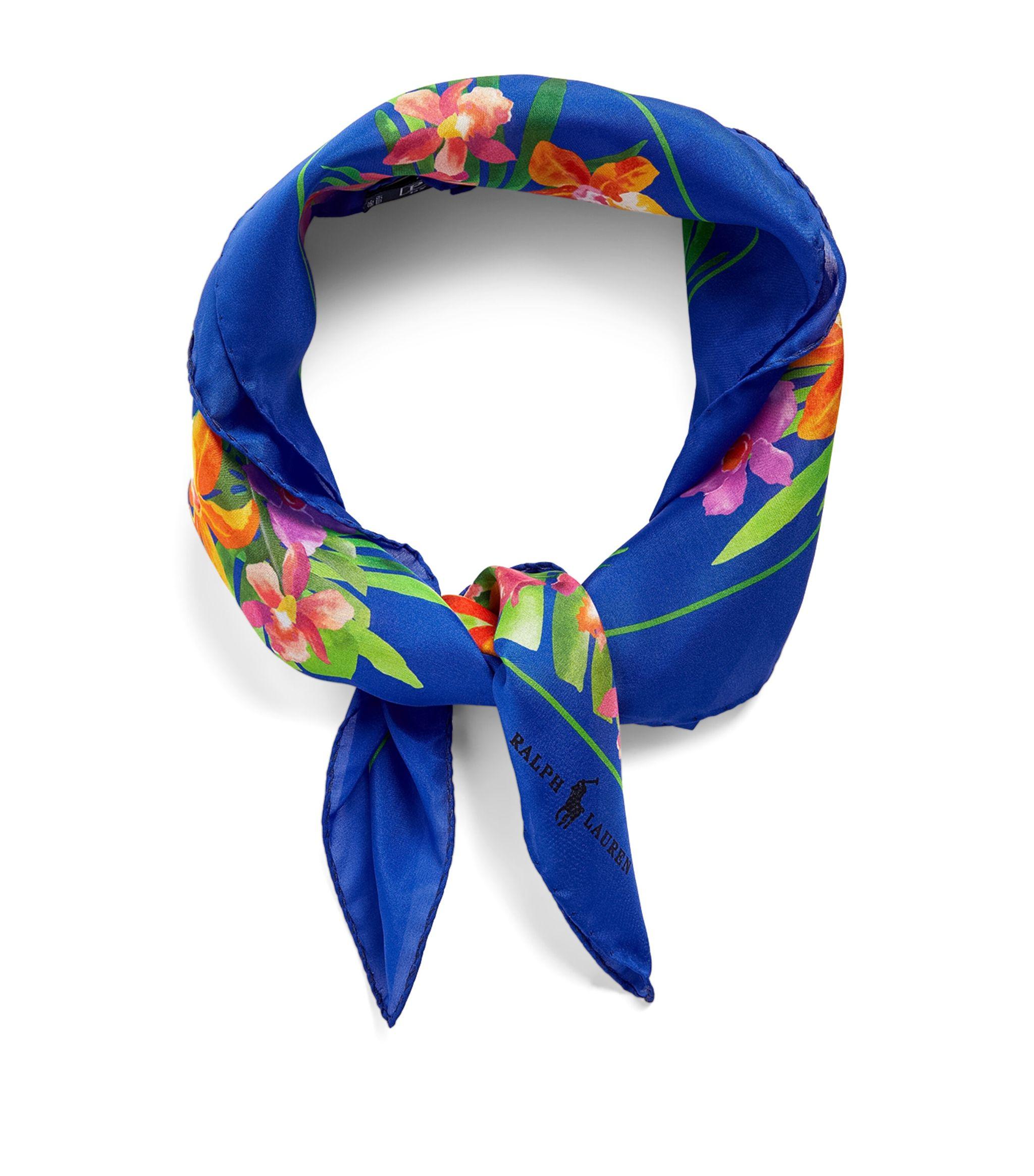 Polo Ralph Lauren Silk Floral Print Bandana in Blue for Men | Lyst