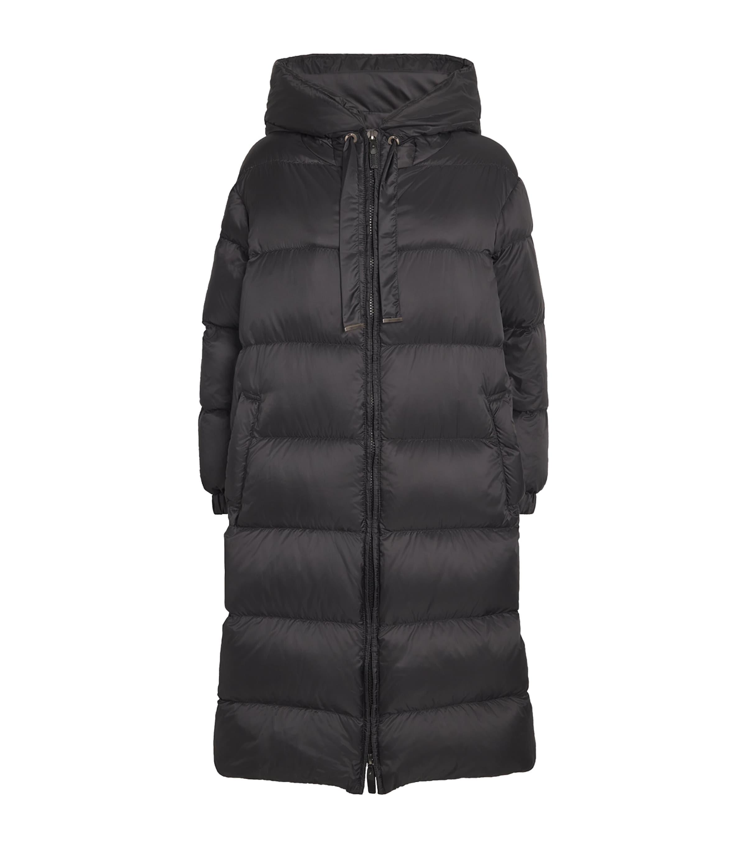 Max Mara Long Puffer Down Coat in Gray | Lyst