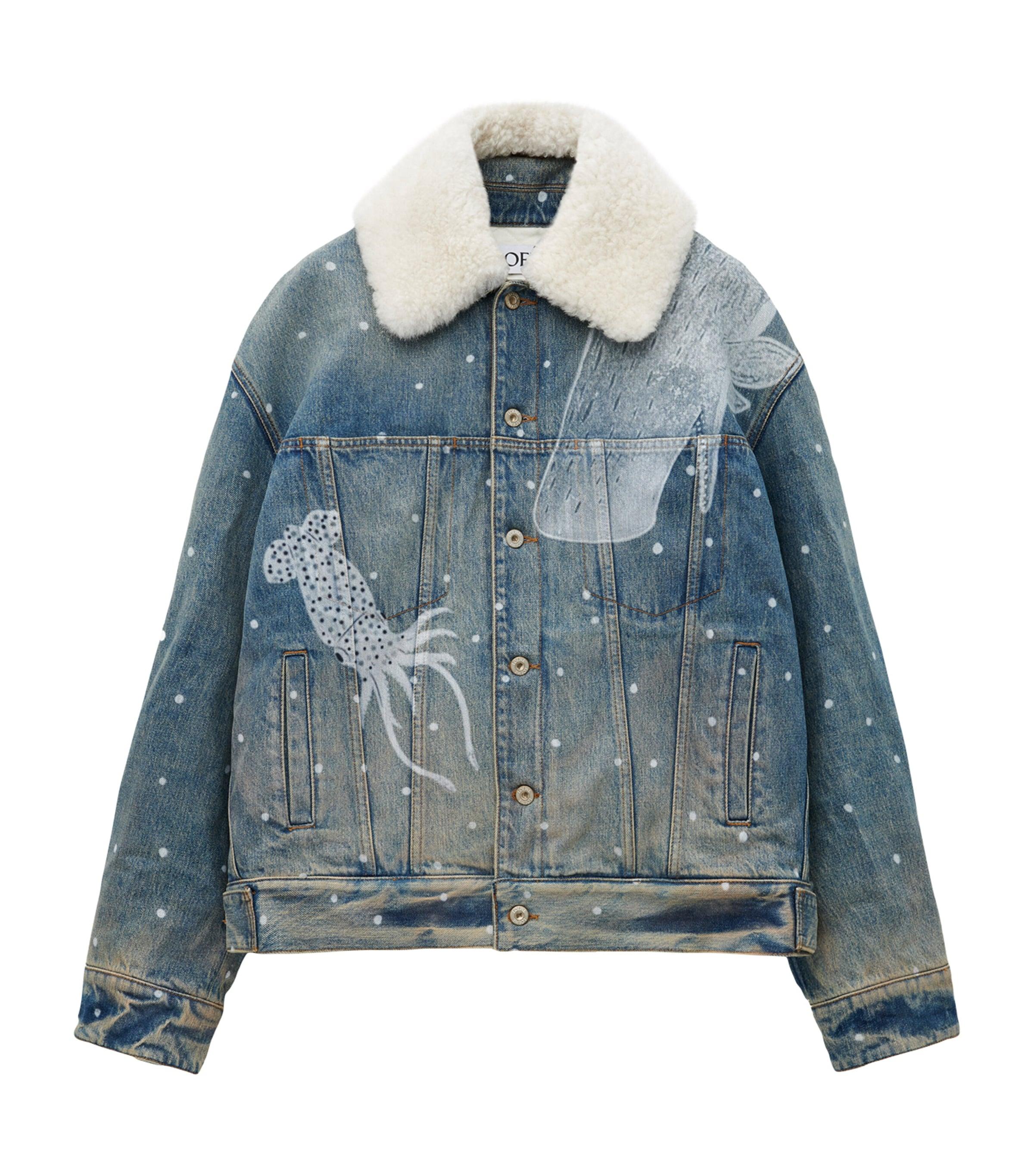 Loewe X Suna Fujita Deep Sea Denim Jacket in Blue for Men | Lyst UK