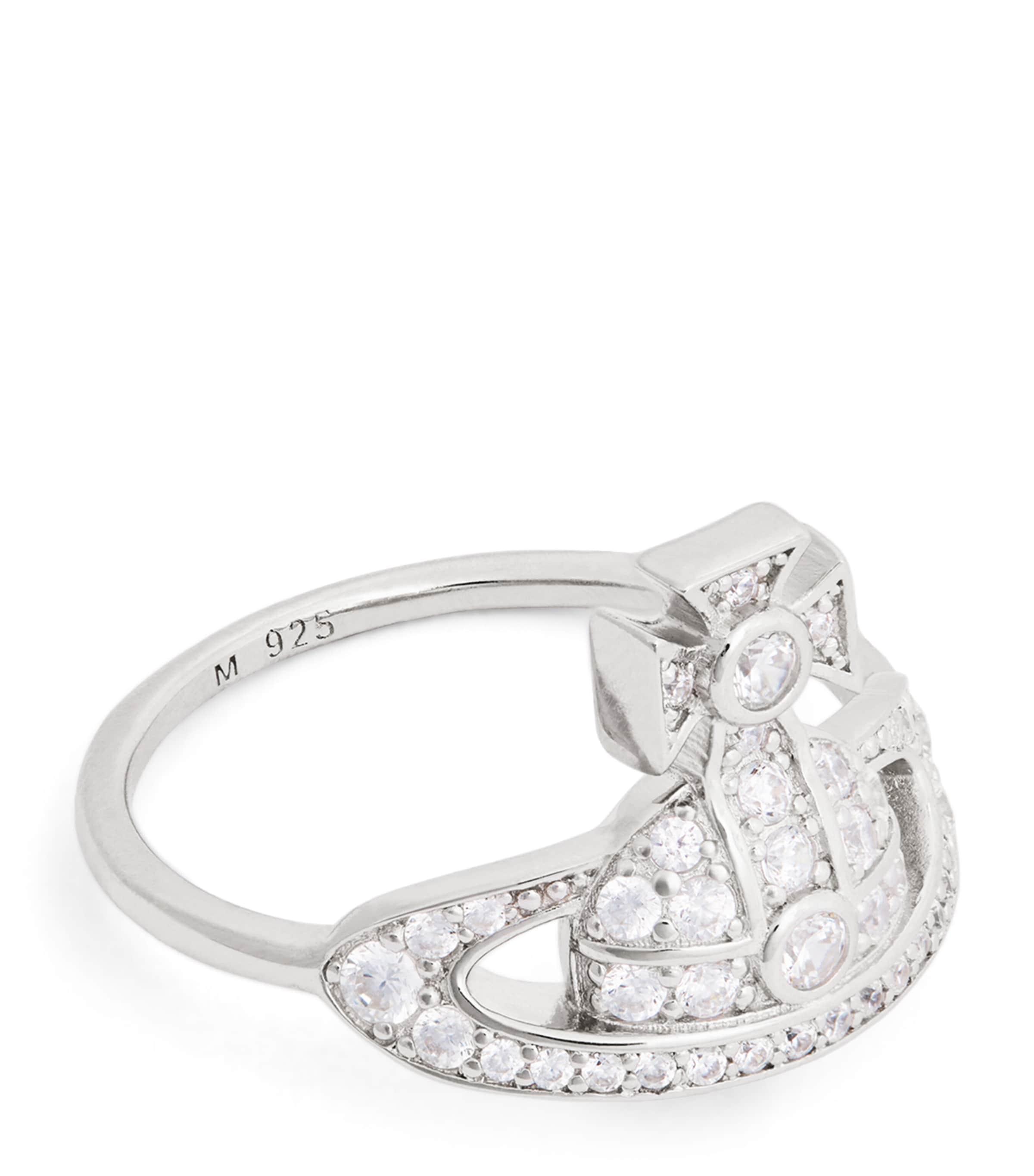 Vivienne Westwood Embellished Little Orb Ring in White | Lyst