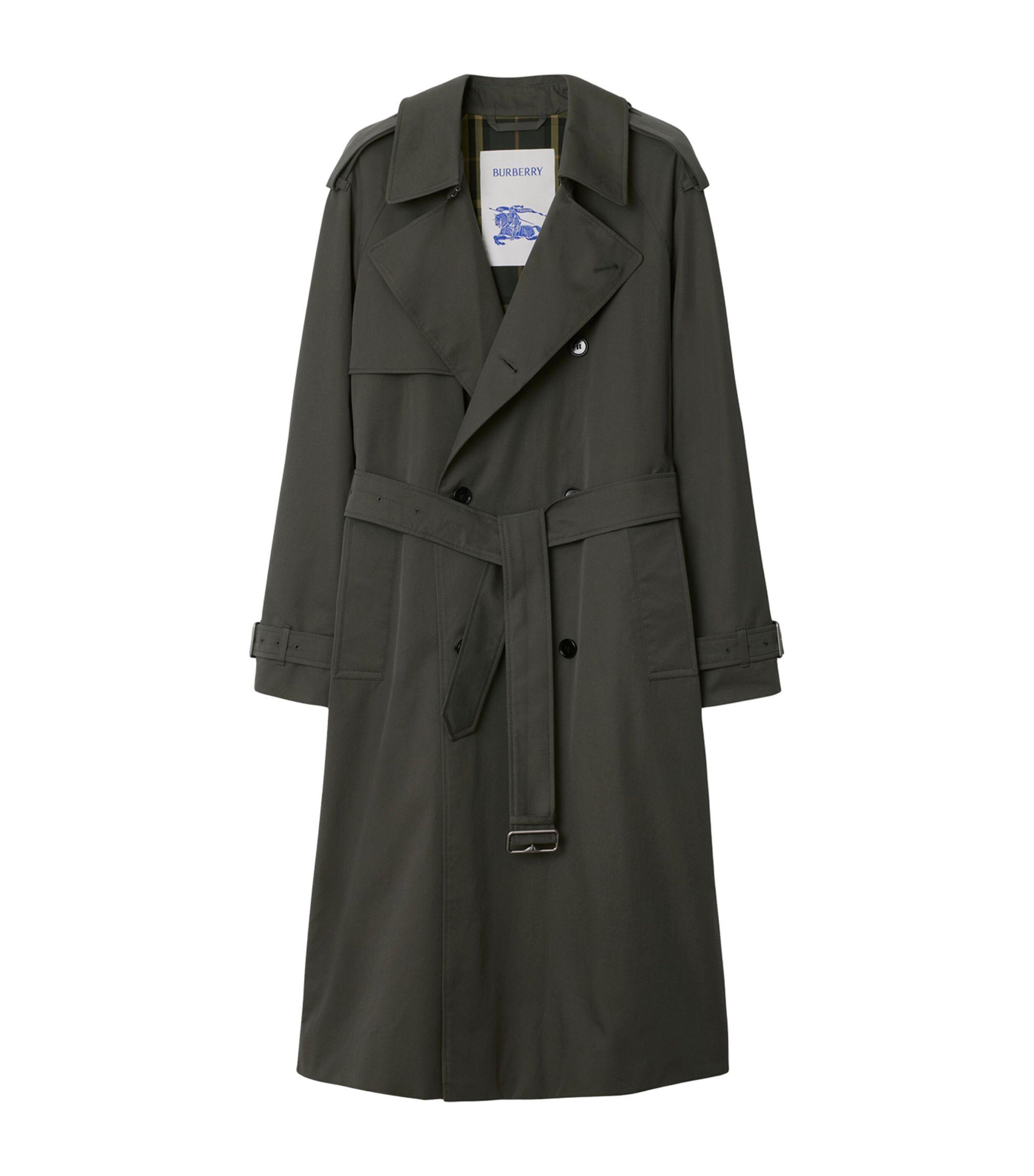 Burberry Shield-Latch Trench Coat in Black for Men | Lyst