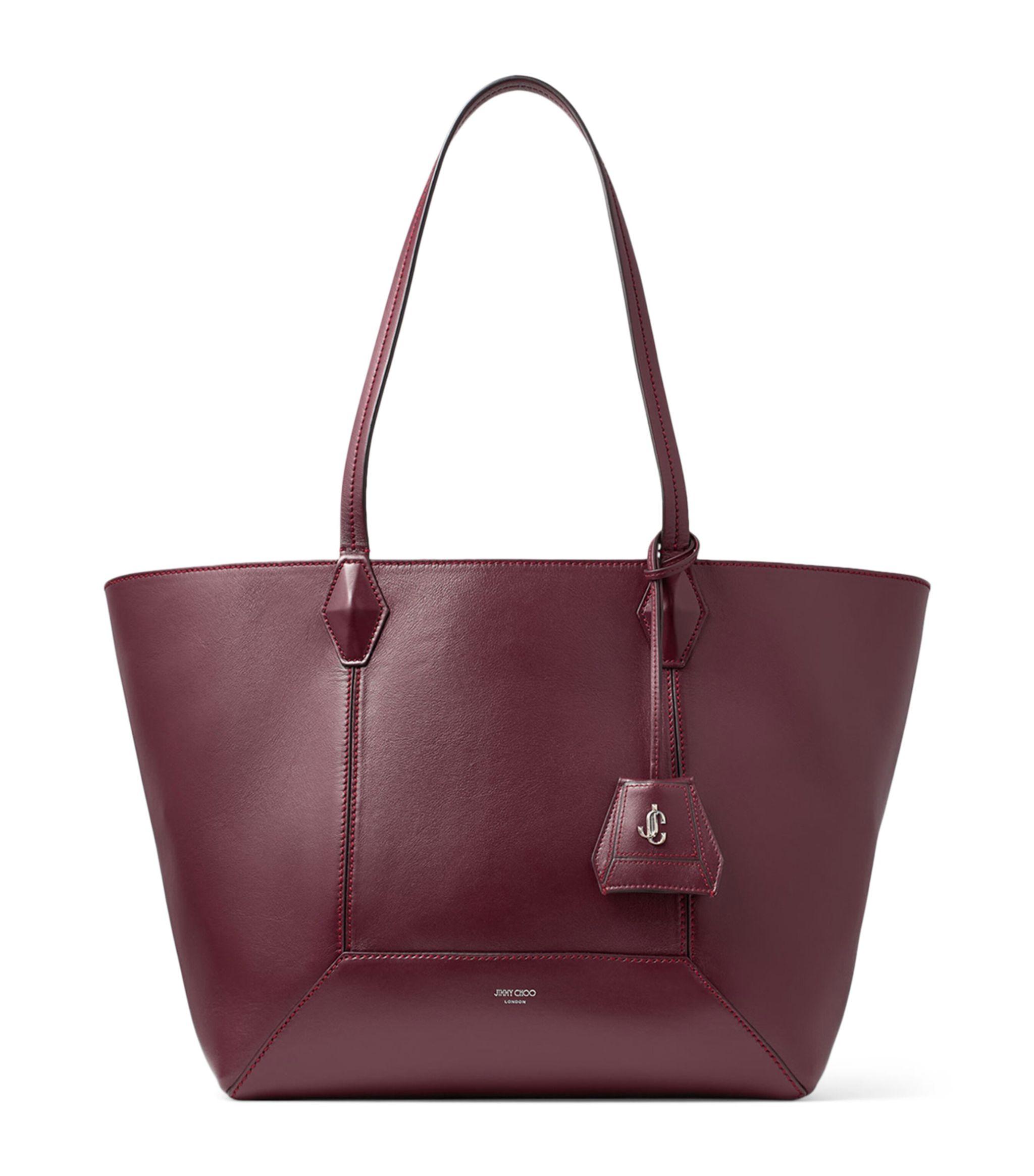 Jimmy Choo Diamond Medium Leather Tote Bag in Purple | Lyst