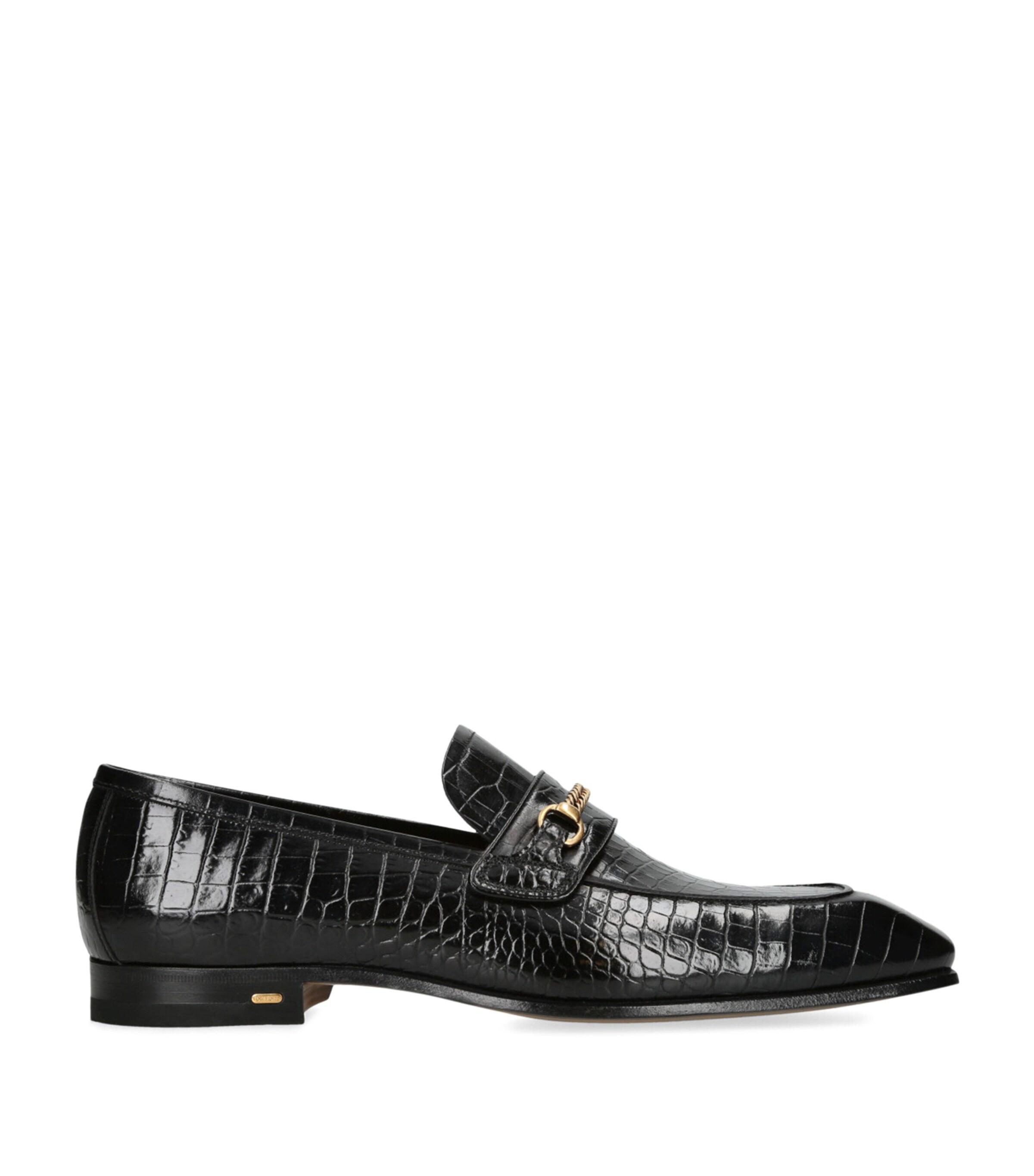 Tom Ford Leather Chain Bailey Loafers in Black for Men | Lyst