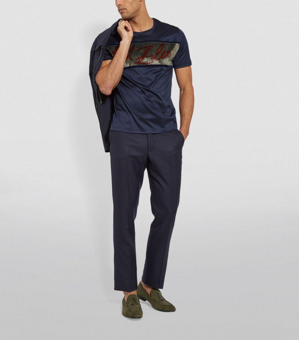 Pal Zileri Logo-print Cotton-jersey T-shirt in Navy (Blue) for Men ...