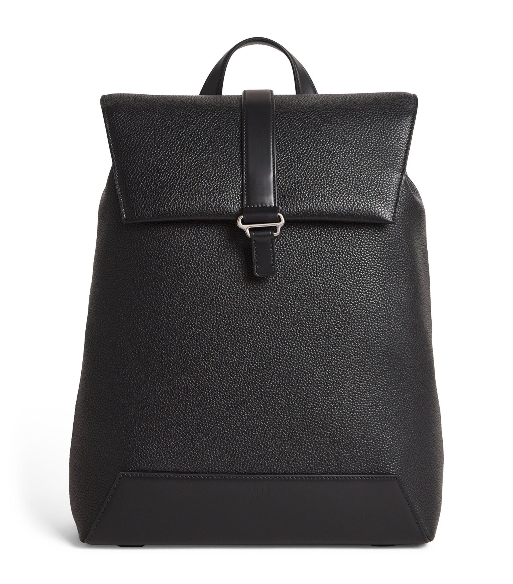 dunhill Leather Harness Backpack in Black for Men | Lyst