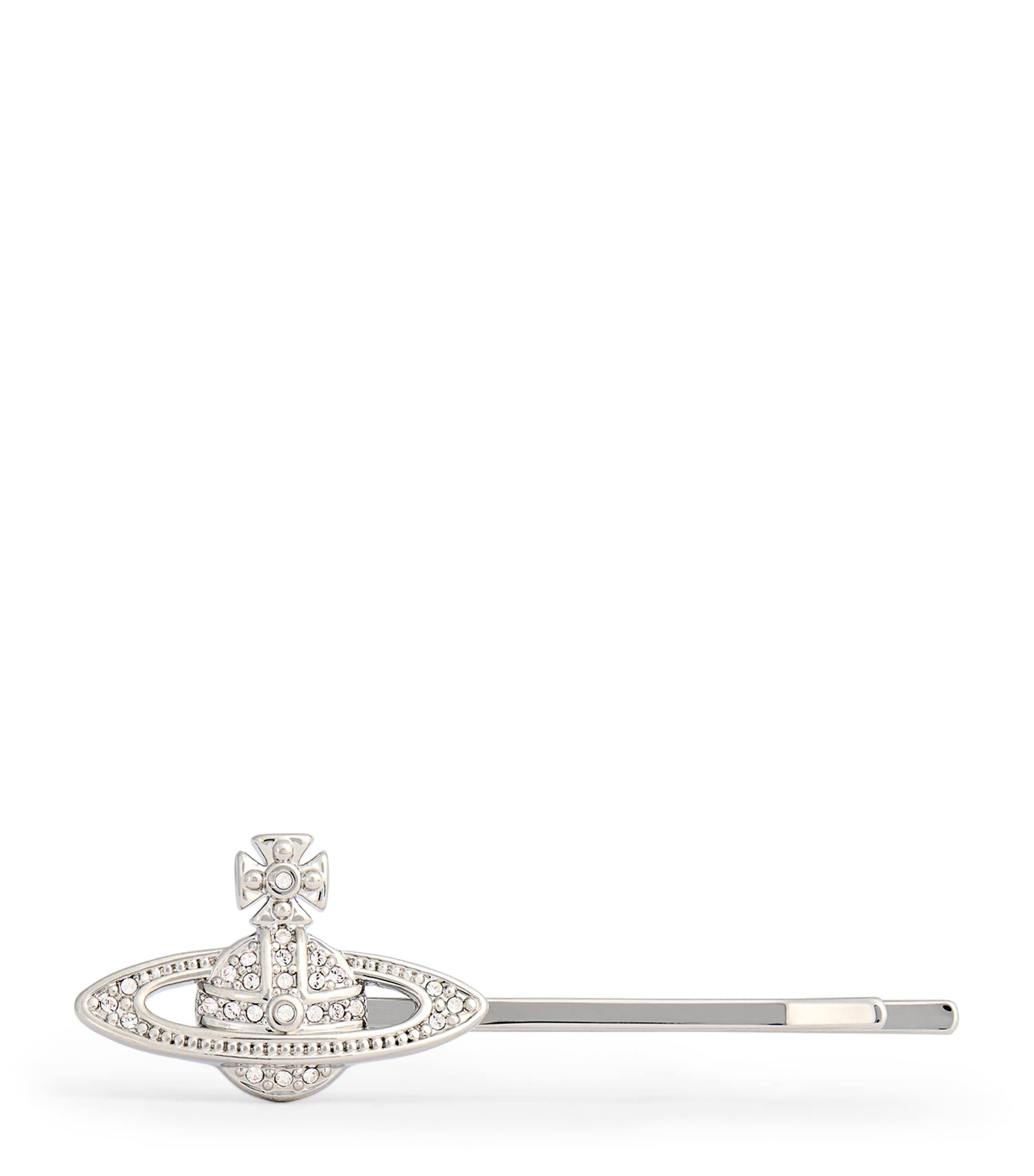Vivienne Westwood Mini Bas Relief Orb Bobby Pin in White | Lyst