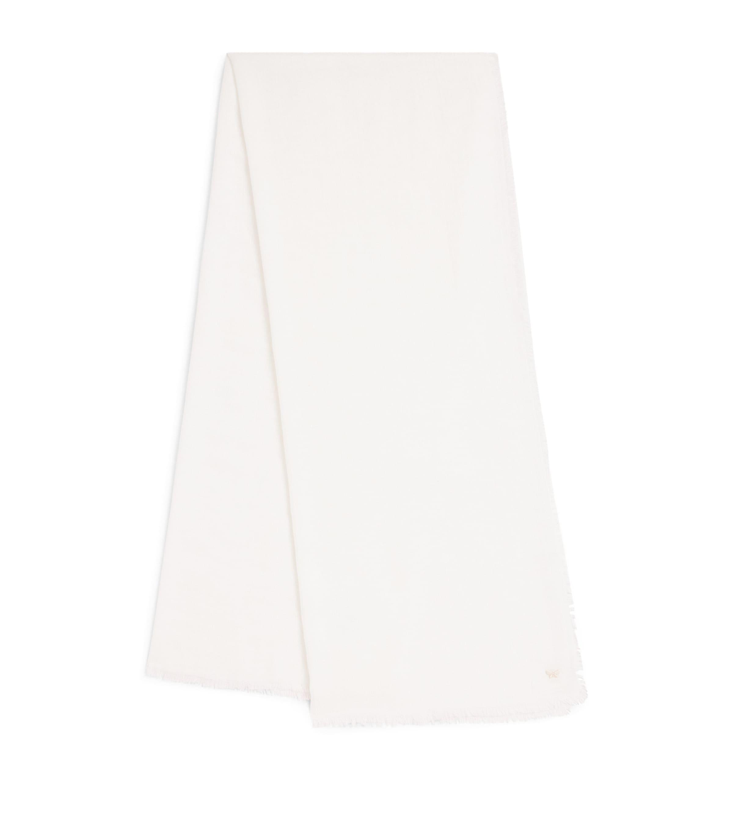 Weekend by Maxmara Viscose-Cashmere Butterfly Scarf in White | Lyst UK
