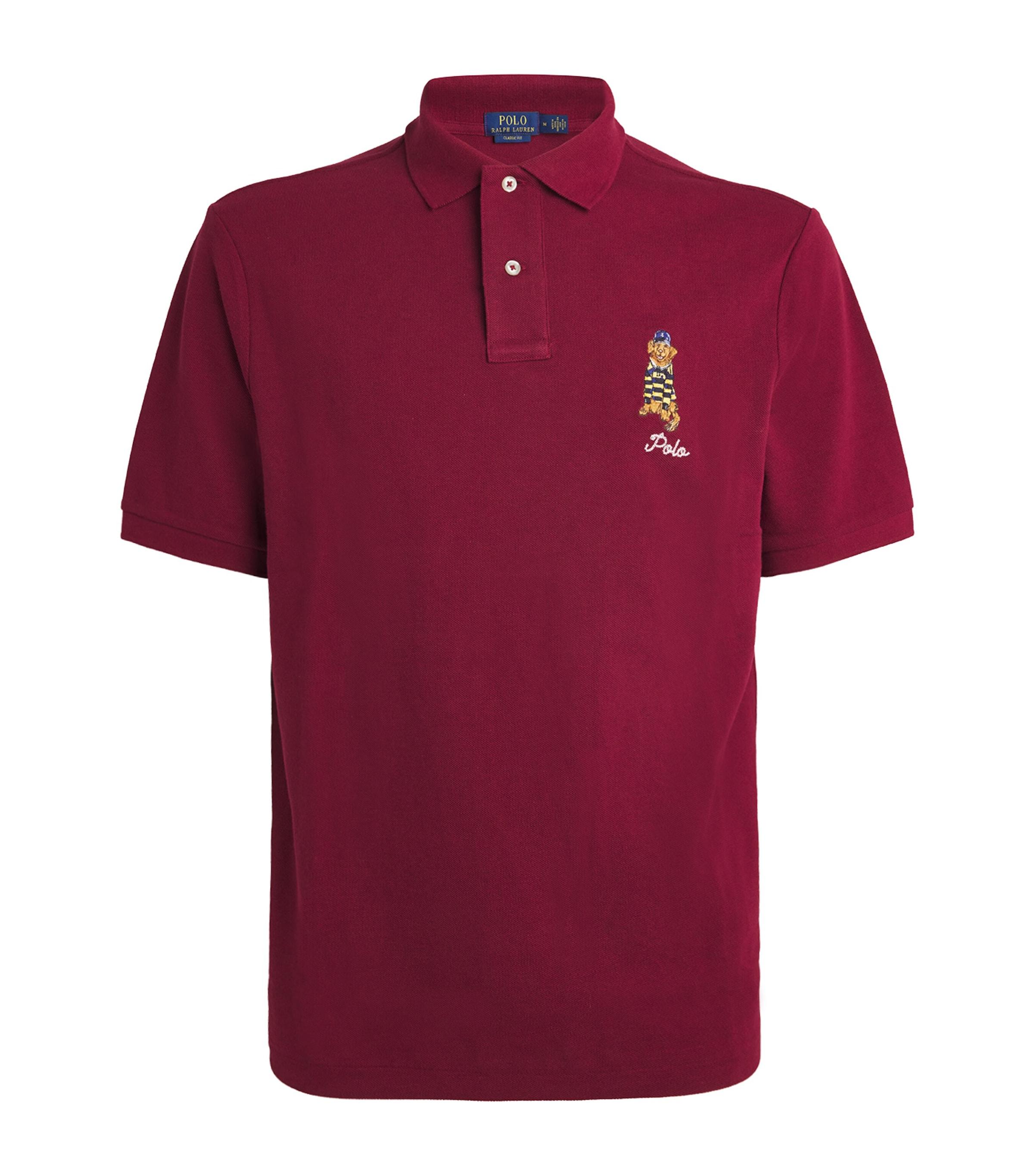 Polo Ralph Lauren Mesh Dog-Embroidered Polo Shirt for Men | Lyst