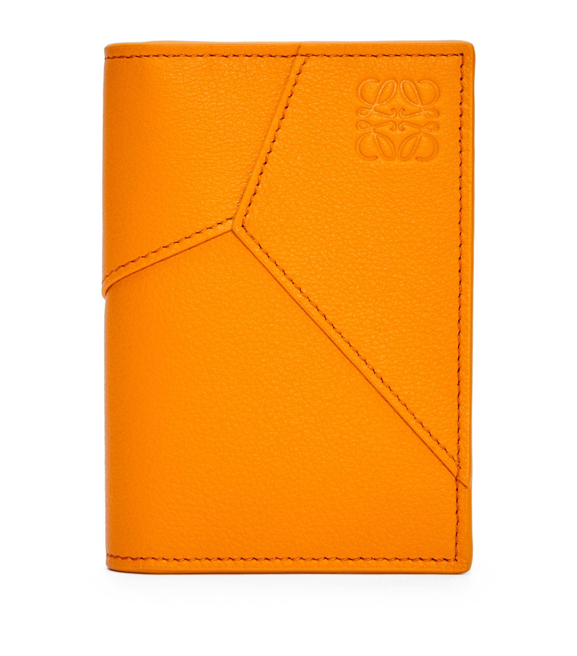 Loewe Leather Puzzle Edge Bifold Card Holder in Orange for Men | Lyst