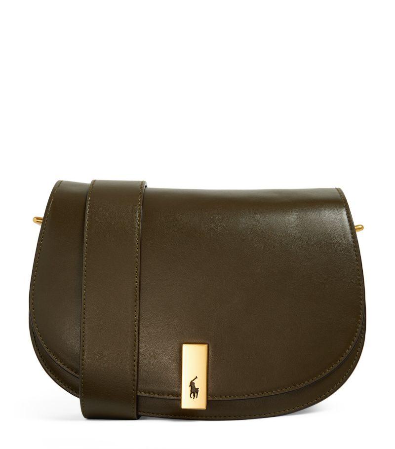 Polo Ralph Lauren Medium Leather Polo Id Saddle Bag in Green | Lyst UK