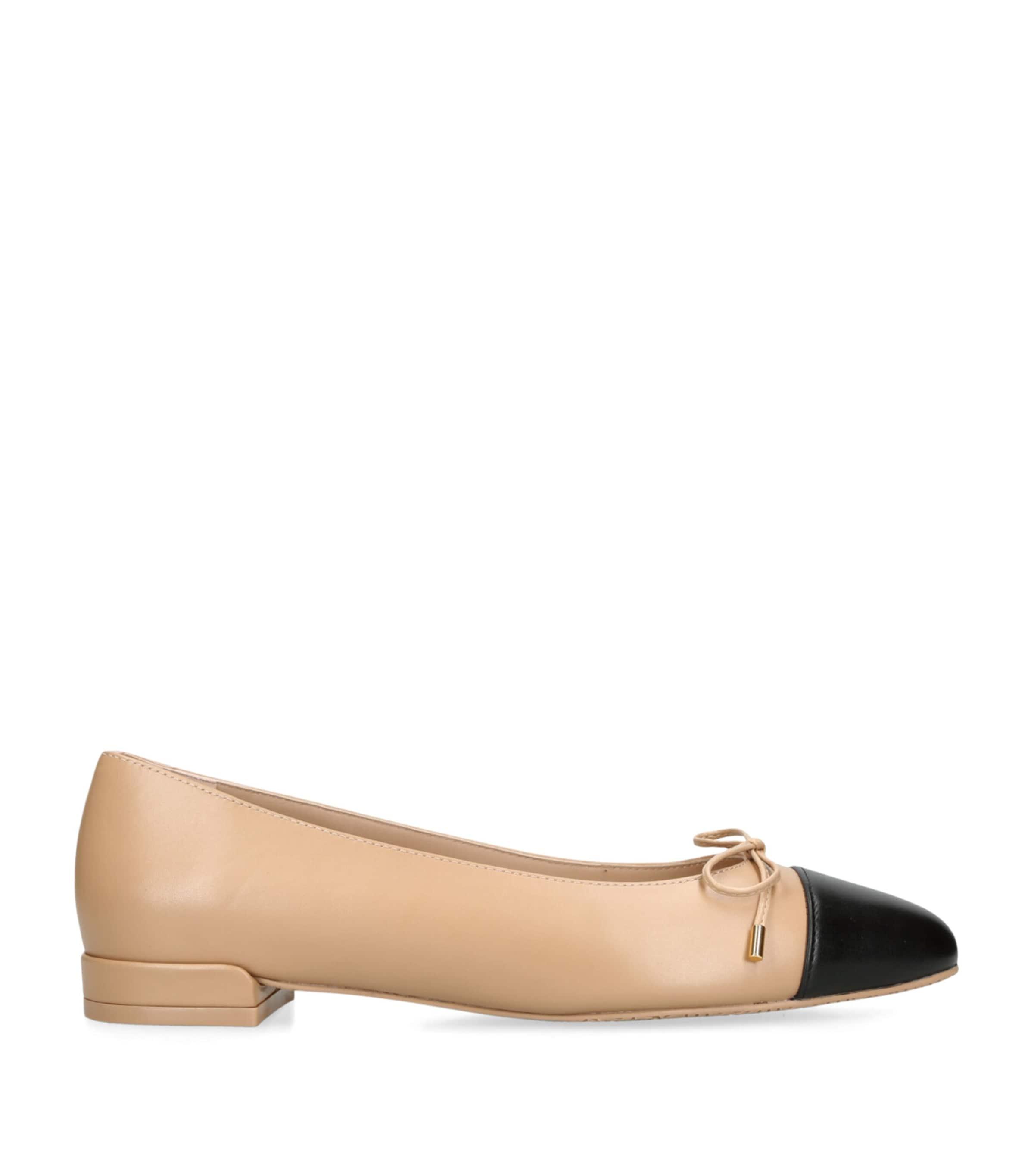 Stuart Weitzman Sleek Ballet Flats in Brown | Lyst