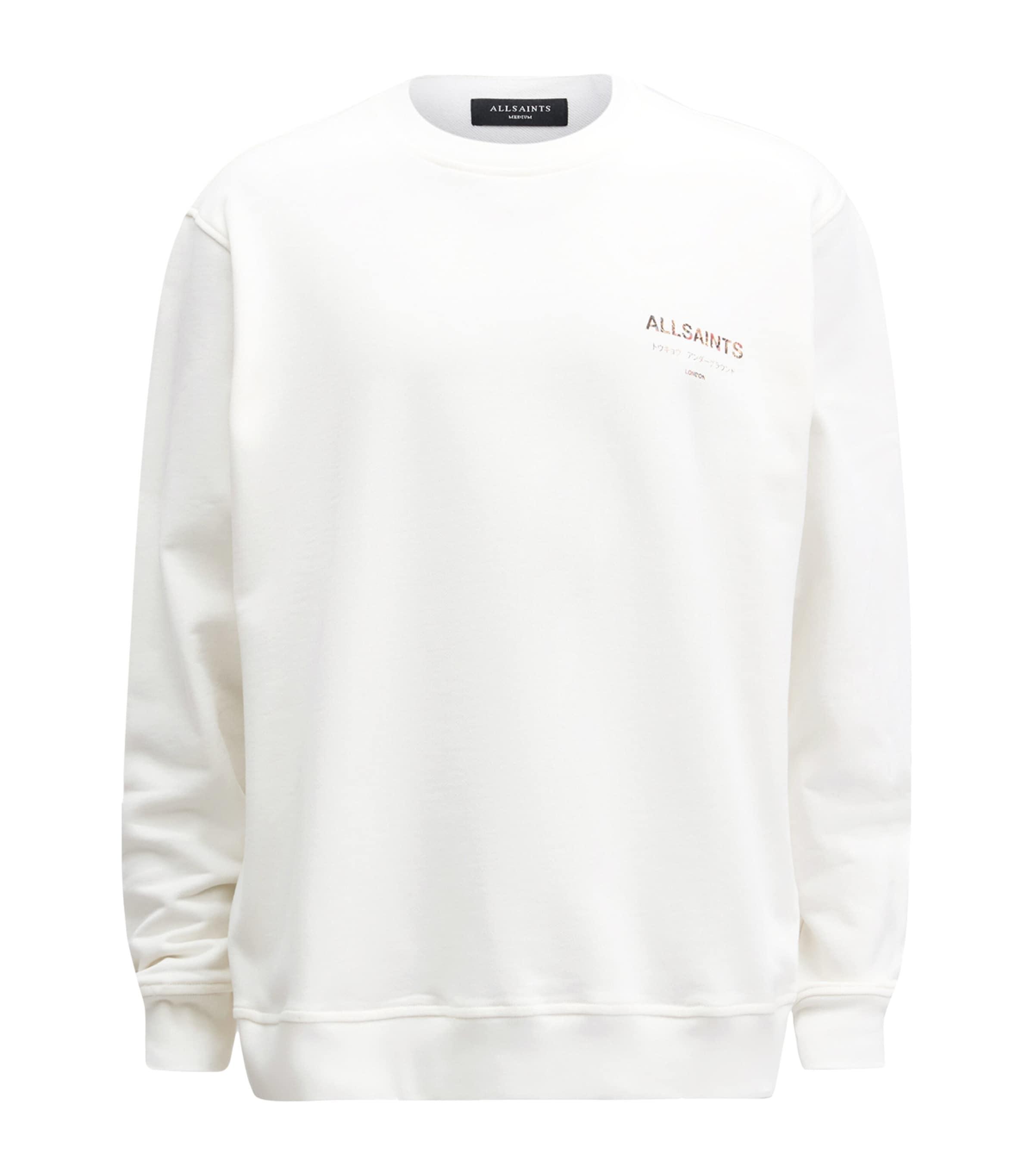 AllSaints Organic Cotton Underground Sweatshirt in White for Men Lyst UK