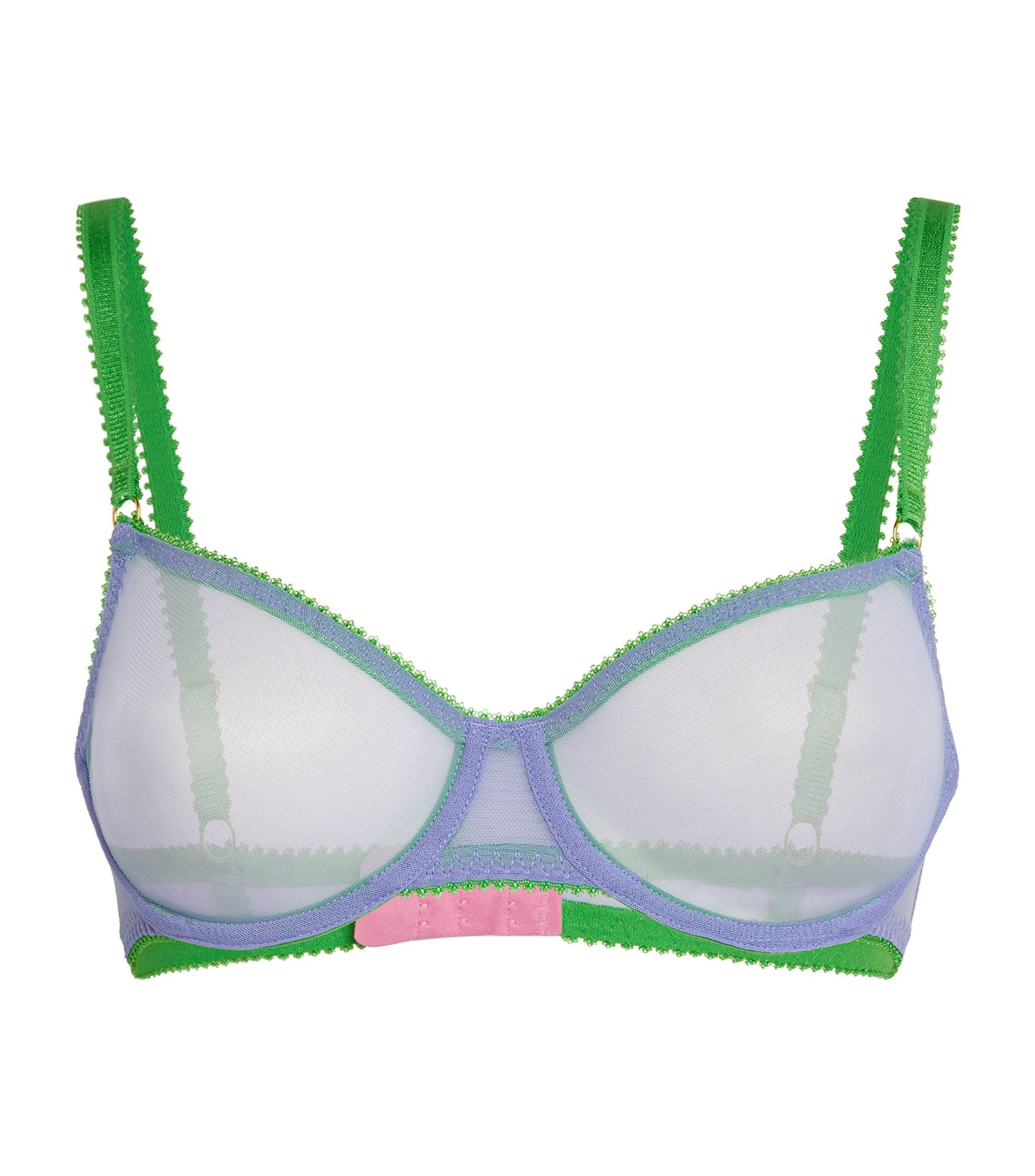 Dora Larsen Sheer Tulle Coralee Bra in Blue | Lyst
