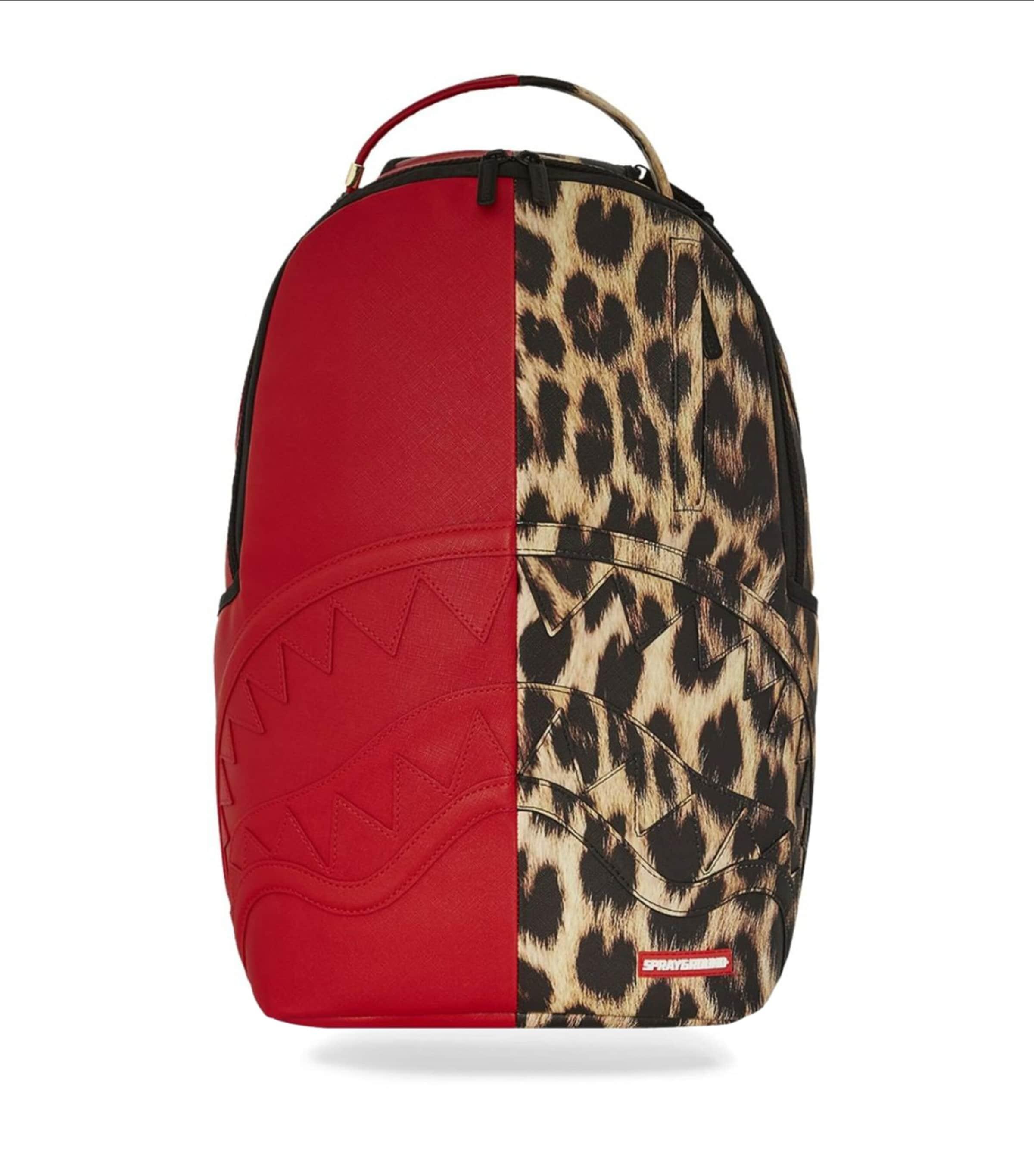 Sprayground Split Cheetah Backpack in Red | Lyst