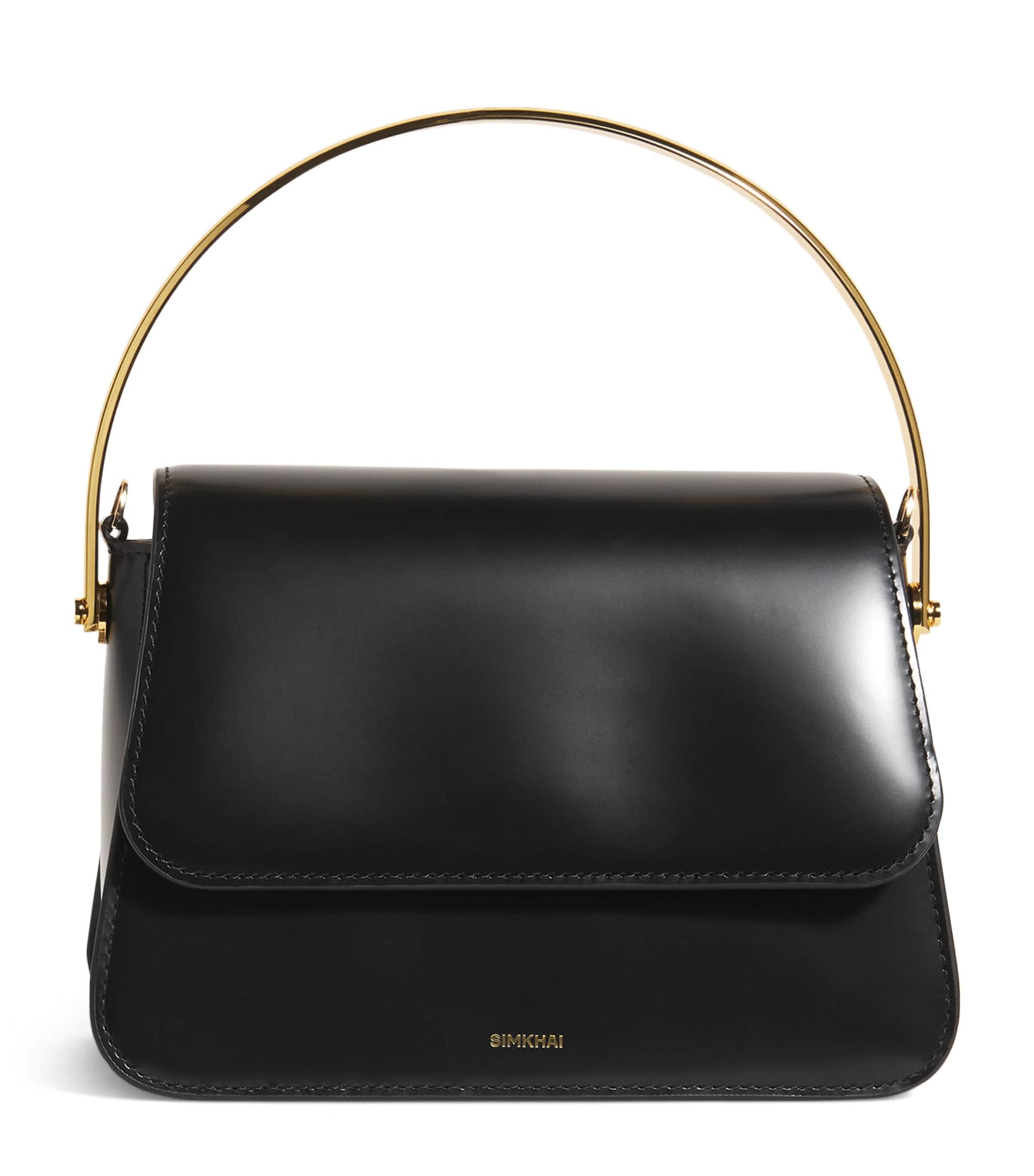 Jonathan Simkhai Mini Calf Leather Aria Top-Handle Bag in Black | Lyst