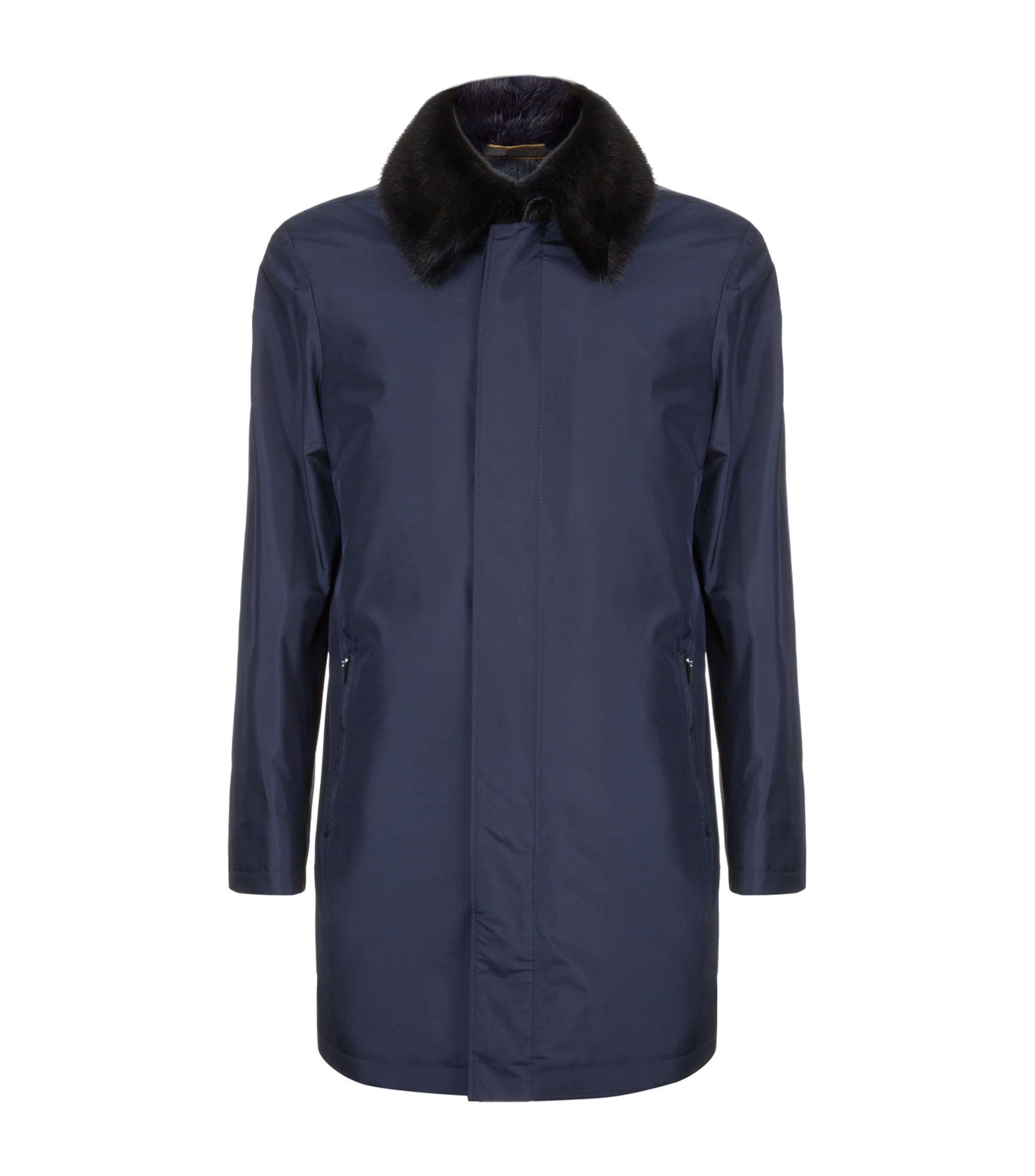 Zilli Silk Mink Collar Car Coat in Navy (Blue) for Men - Save 14% - Lyst