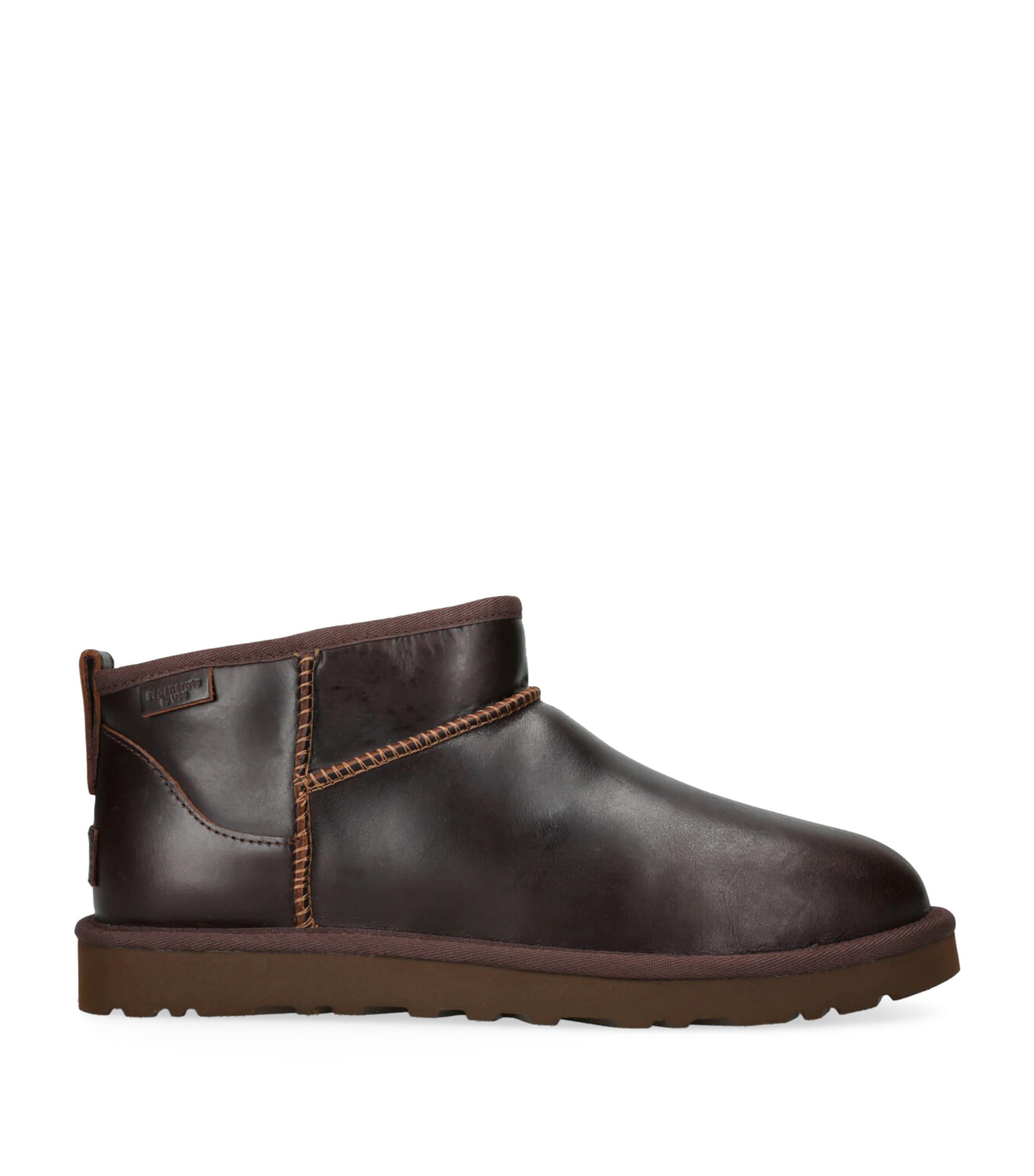 UGG Leather Classic Ultra Mini Regen Boots in Brown for Men | Lyst