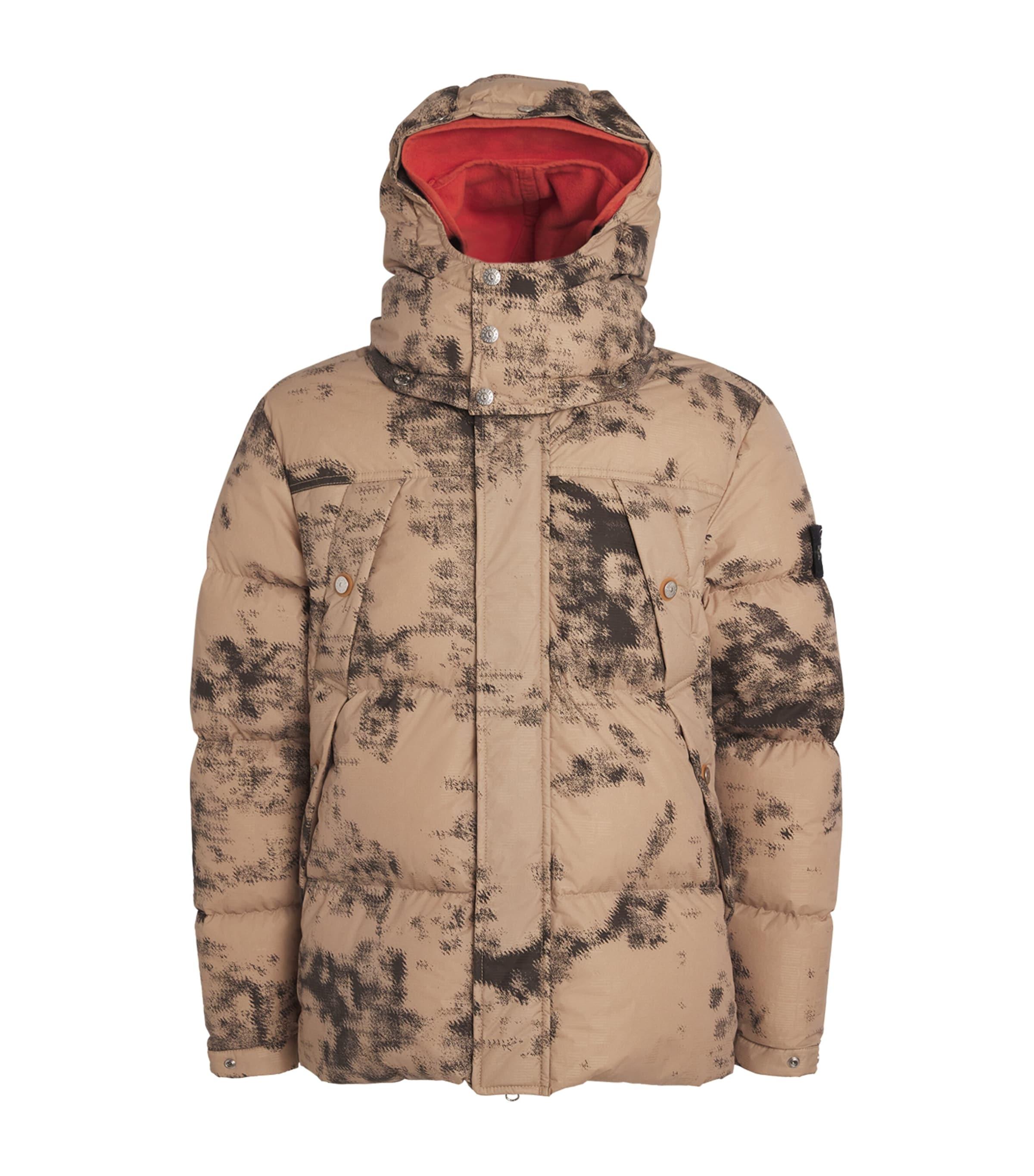 Stone Island Thermo-Reactive Camouflage Puffer Jacket in Brown for Men ...