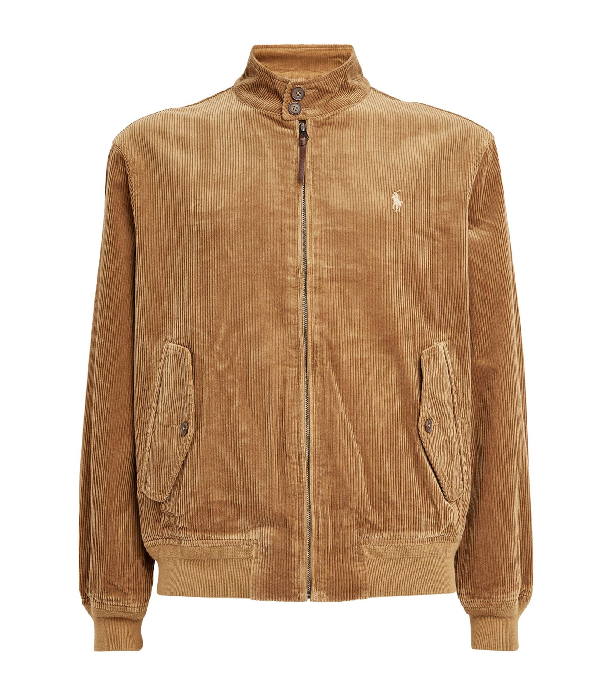 Polo Ralph Lauren Corduroy Bomber Jacket in Brown for Men | Lyst
