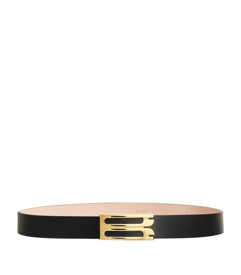 Victoria Beckham Leather Frame Belt in Black | Lyst UK