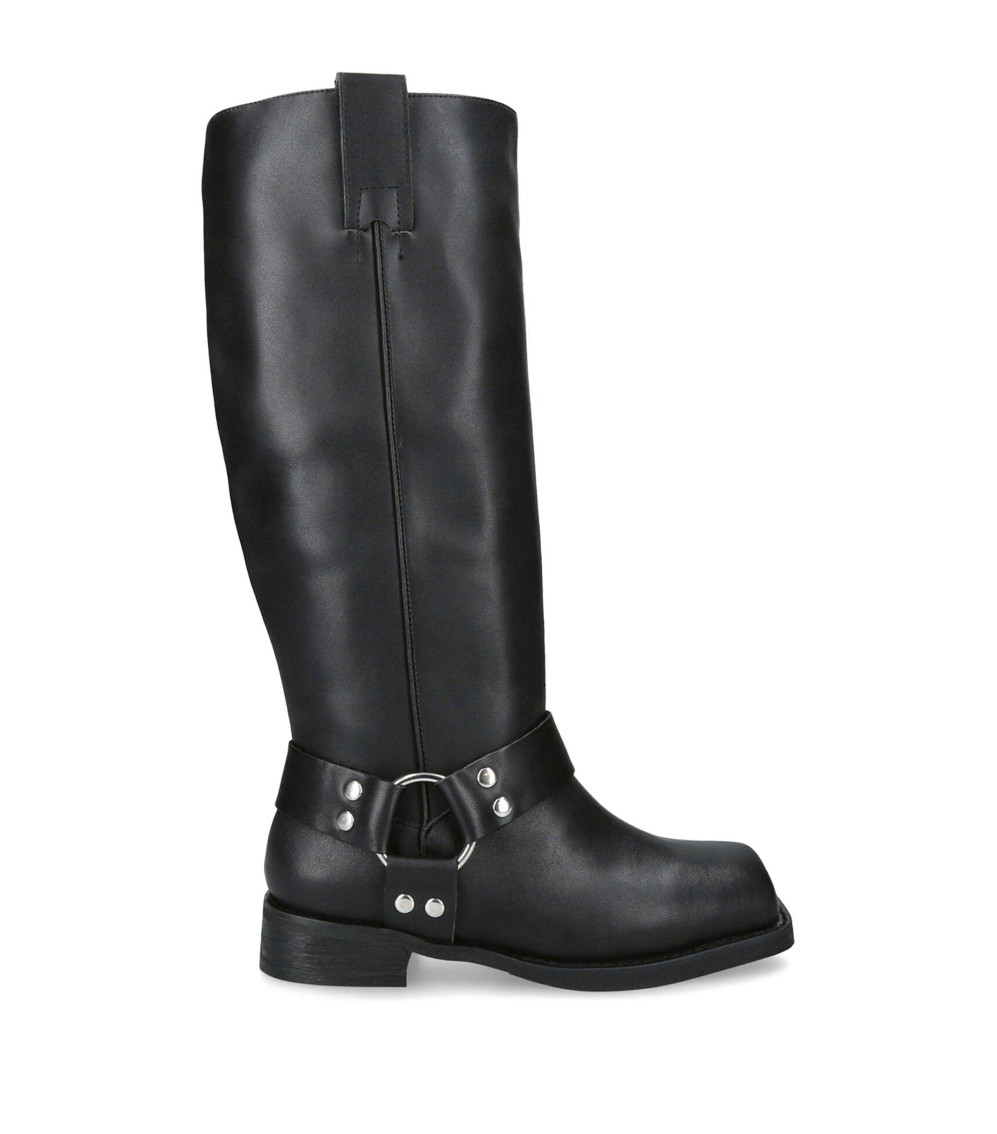 Steve Madden Leather Rodeo Drive Knee-High Boots in Black | Lyst